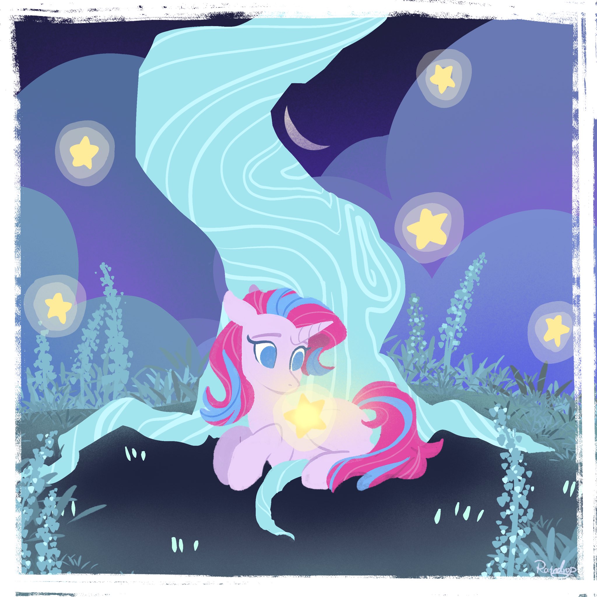 #3296237 - safe, artist:raindrophalo, oc, oc only, pony, unicorn, horn, solo, unicorn oc ...