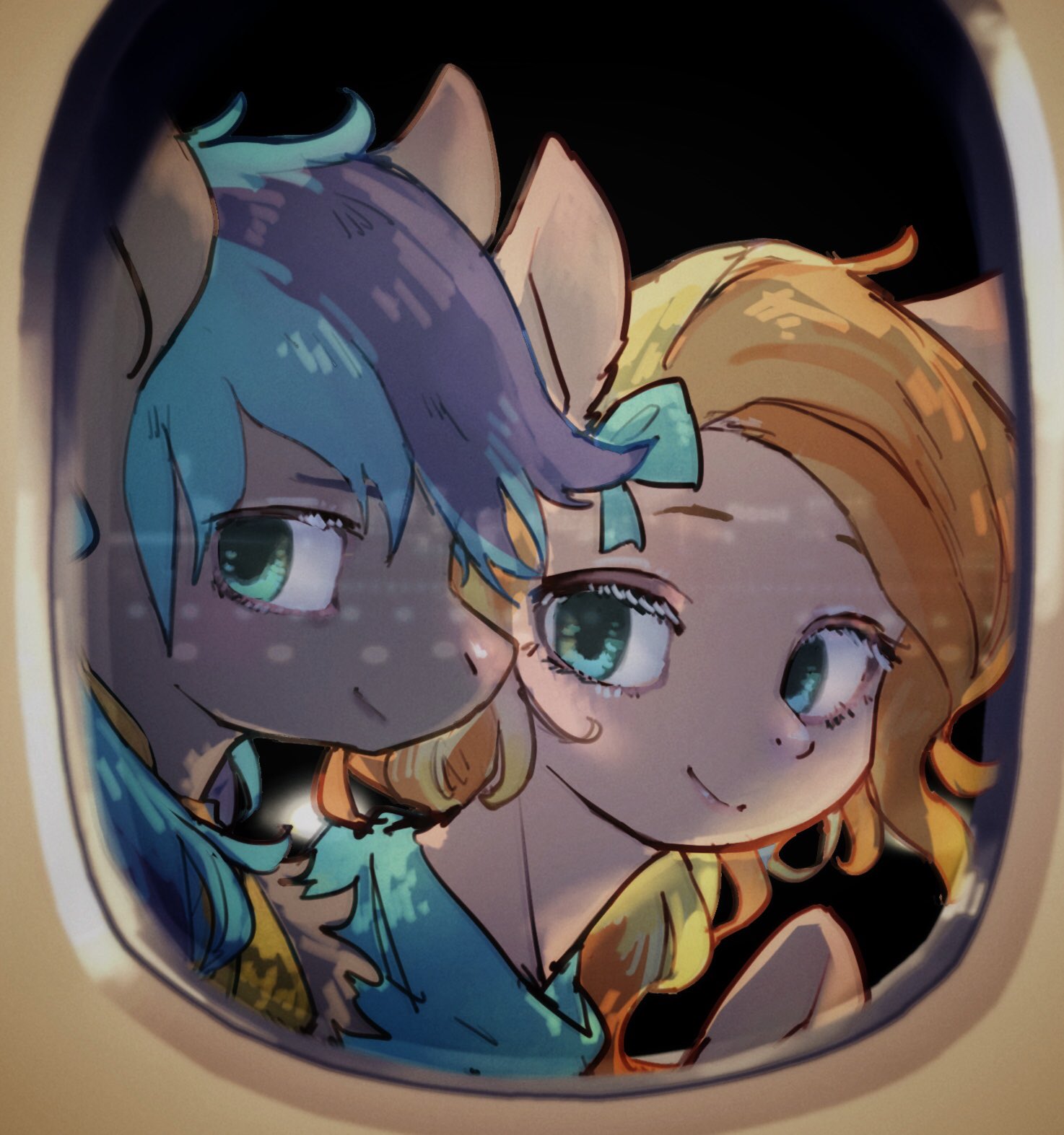 #3321173 - safe, artist:toki, oc, oc only, pony, clothes, duo, female ...