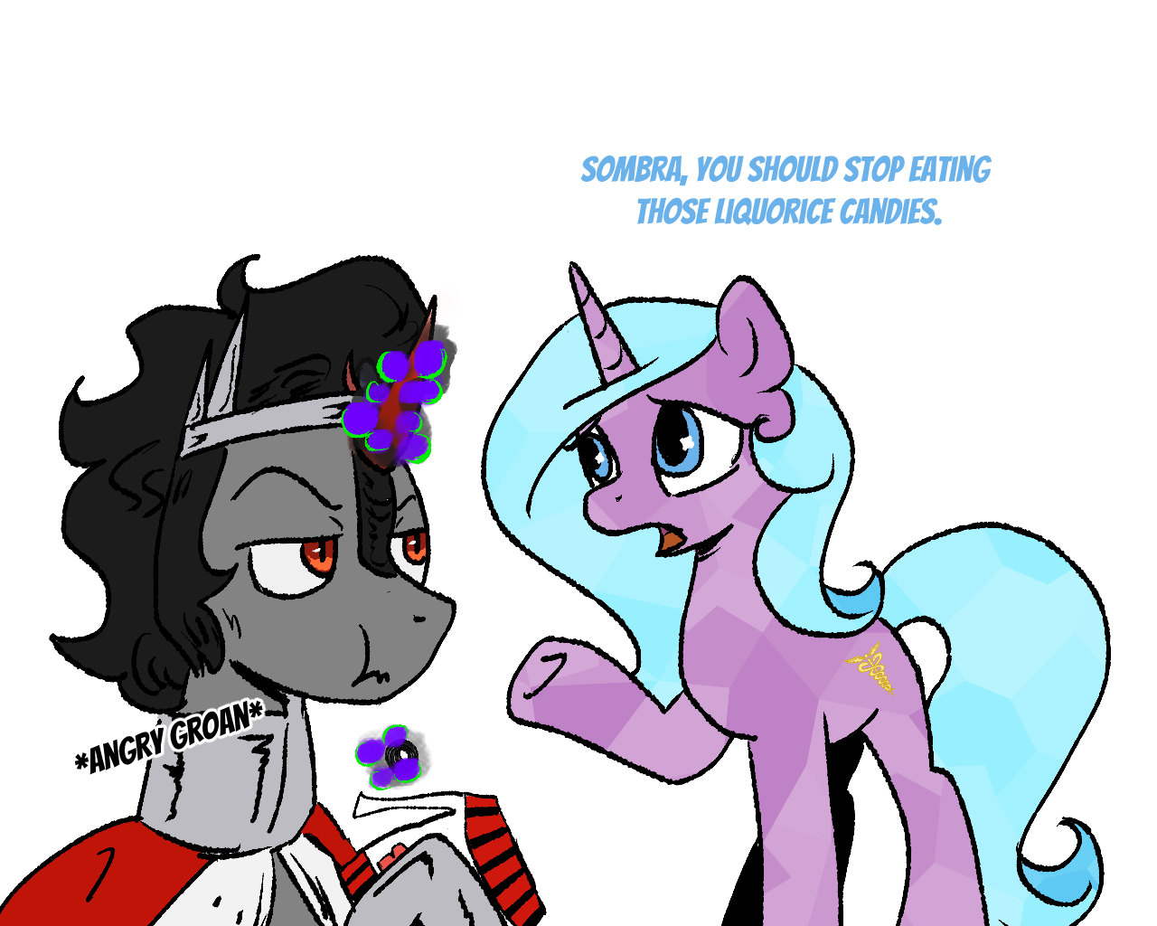 #3322173 - safe, artist:brella, idw, king sombra, radiant hope, g4 ...