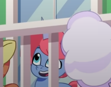 #3322285 - safe, screencap, bubbles (g5), kazoo (g5), saltwater taffy, sunny starscout, pony ...