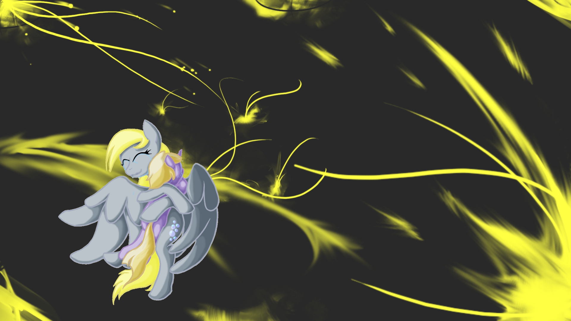 #3322437 - safe, artist:drbeepboop, derpy hooves, dinky hooves, pegasus ...