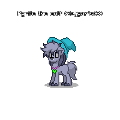 #3325102 - safe, oc, pony, wolf, wolf pony, pony town, 2d, fangs, fluffy, gray body, gray eyes ...
