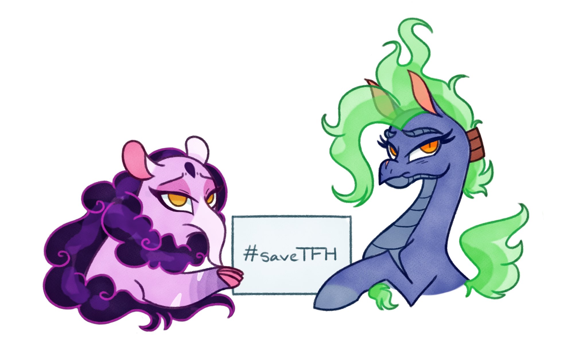 #3314109 - safe, artist:solarniia, baihe (tfh), nidra (tfh), longma ...