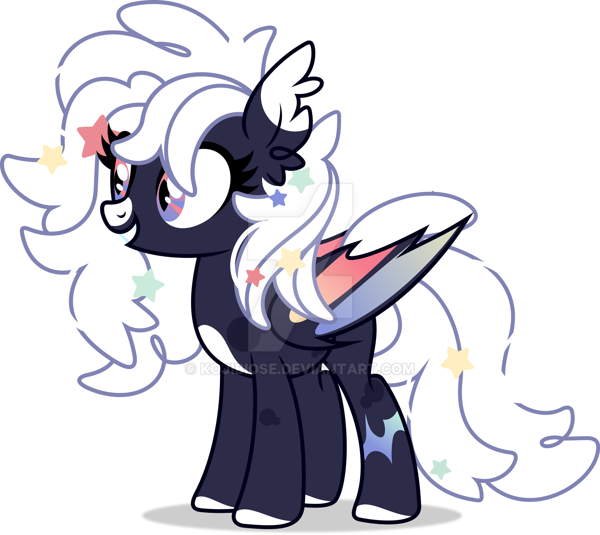 #3314765 - safe, artist:kojibiose, oc, oc:inky, bat pony, pony, g4 ...