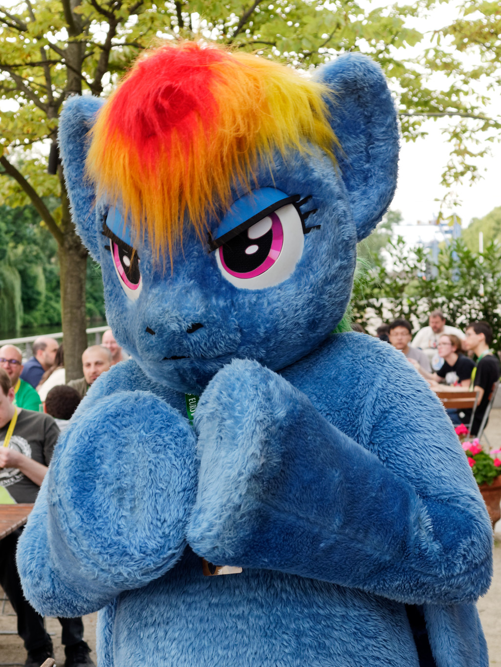 #3315199 - safe, rainbow dash, 2017, bust, fursuit, irl, photo ...