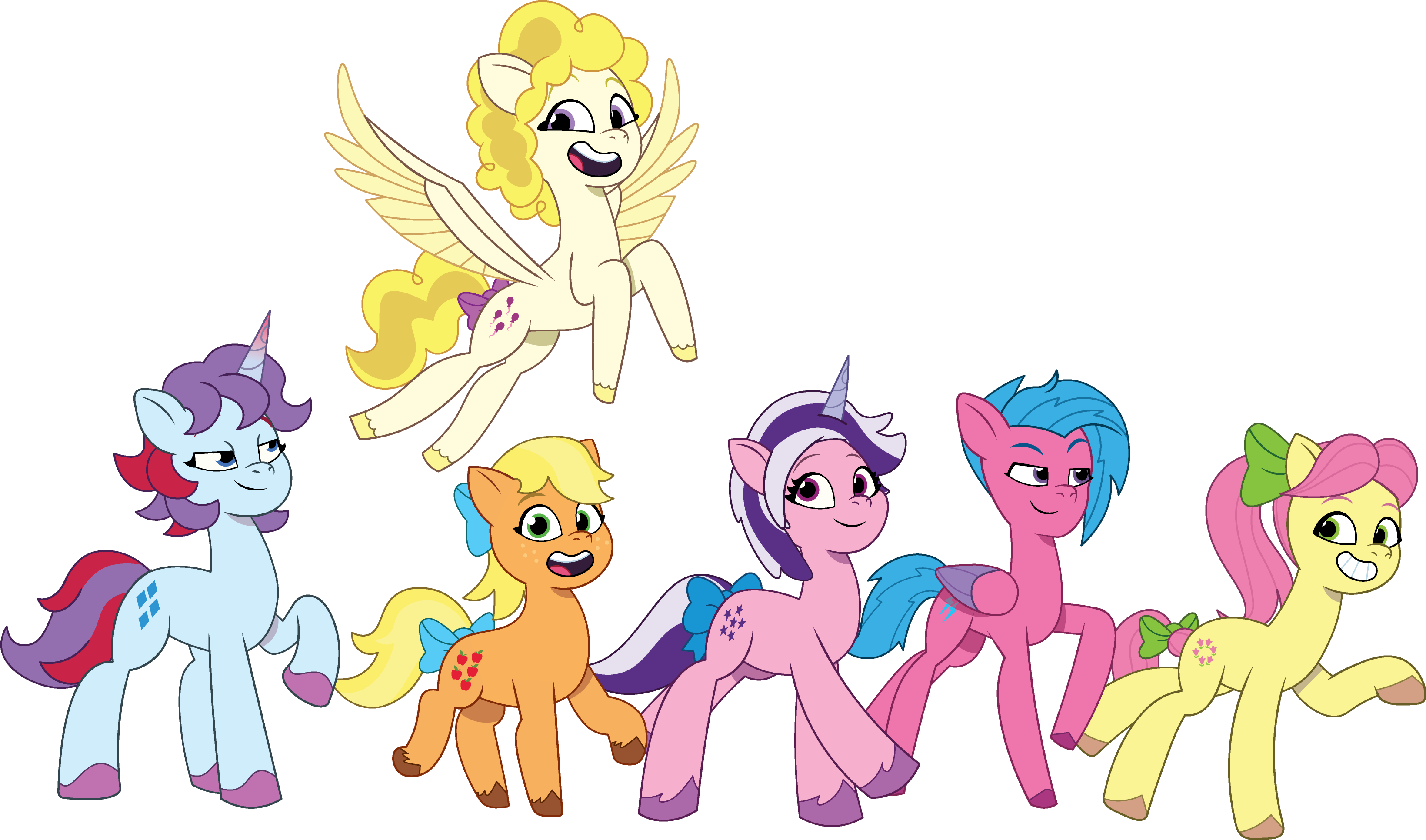 #3318653 - safe, artist:prixy05, applejack (g1), firefly, posey, posey ...