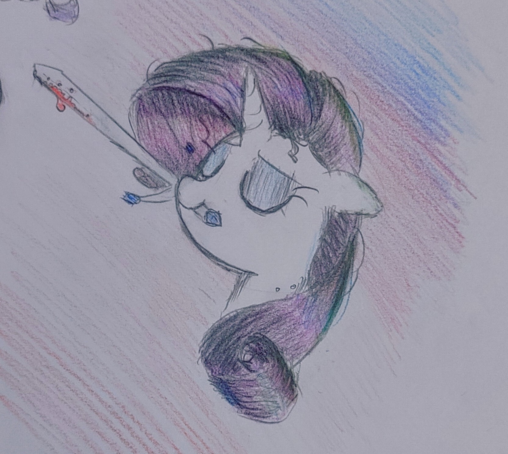 #3345418 - safe, anonymous artist, rarity, pony, g4, blood, bust, eyes ...