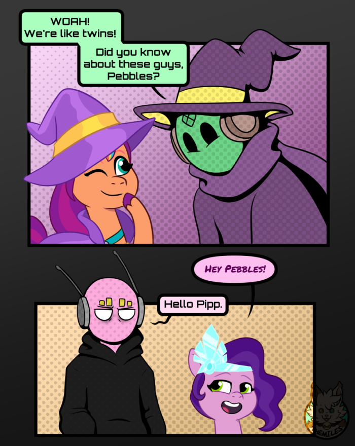 #3347520 - safe, artist:themiles, pipp petals, sunny starscout, cyborg ...