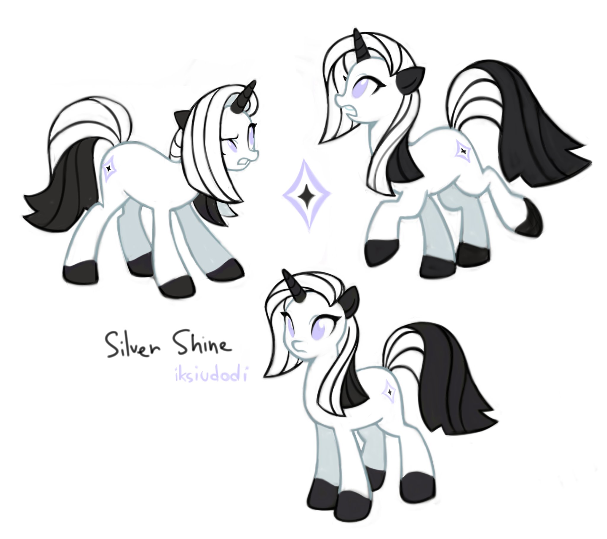 #3348897 - safe, artist:iksiudodi_, oc, oc only, oc:silver shine, pony ...