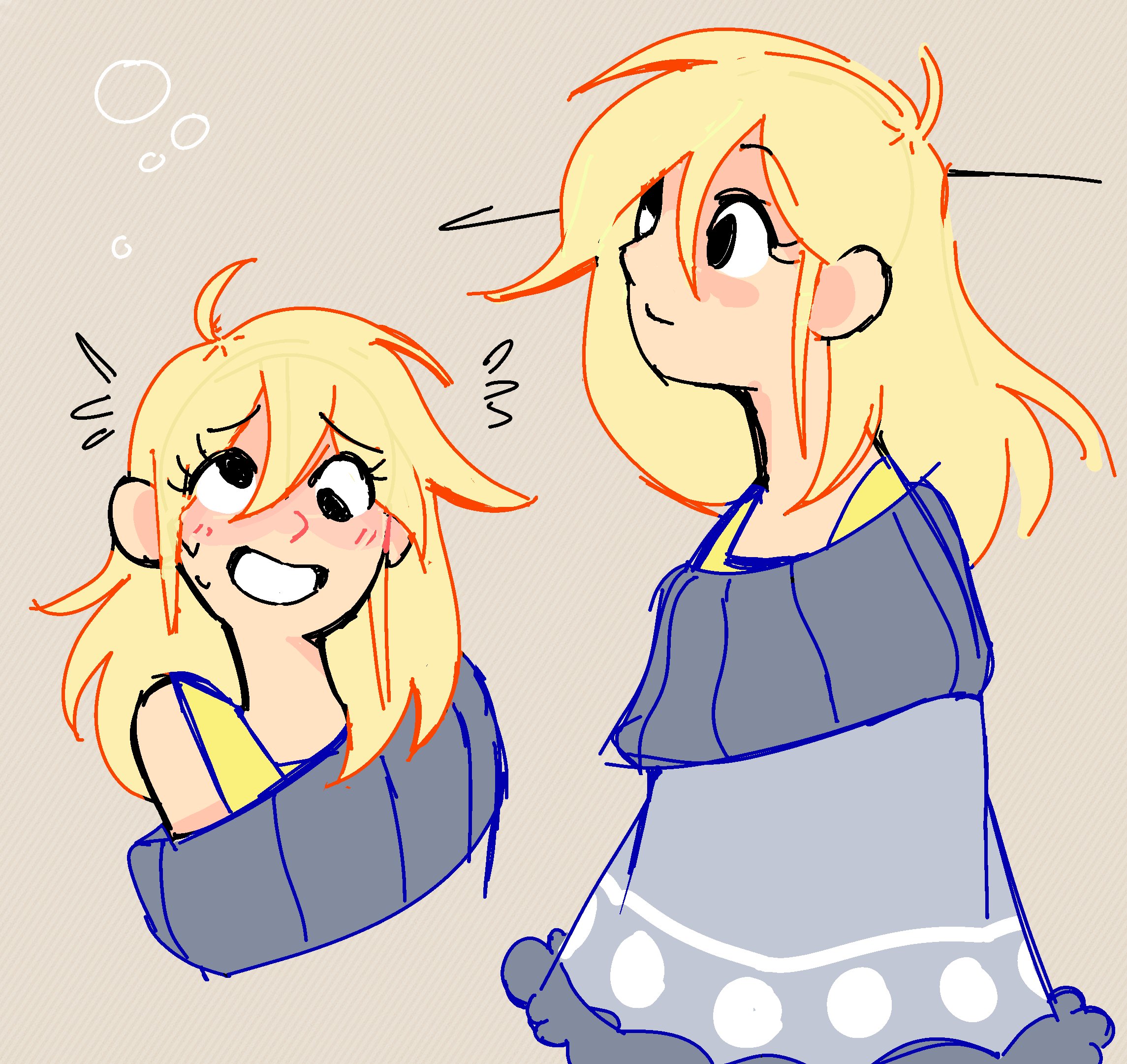 #3350524 - safe, artist:syrupyyy, derpy hooves, human, g4, ahoge, beige ...