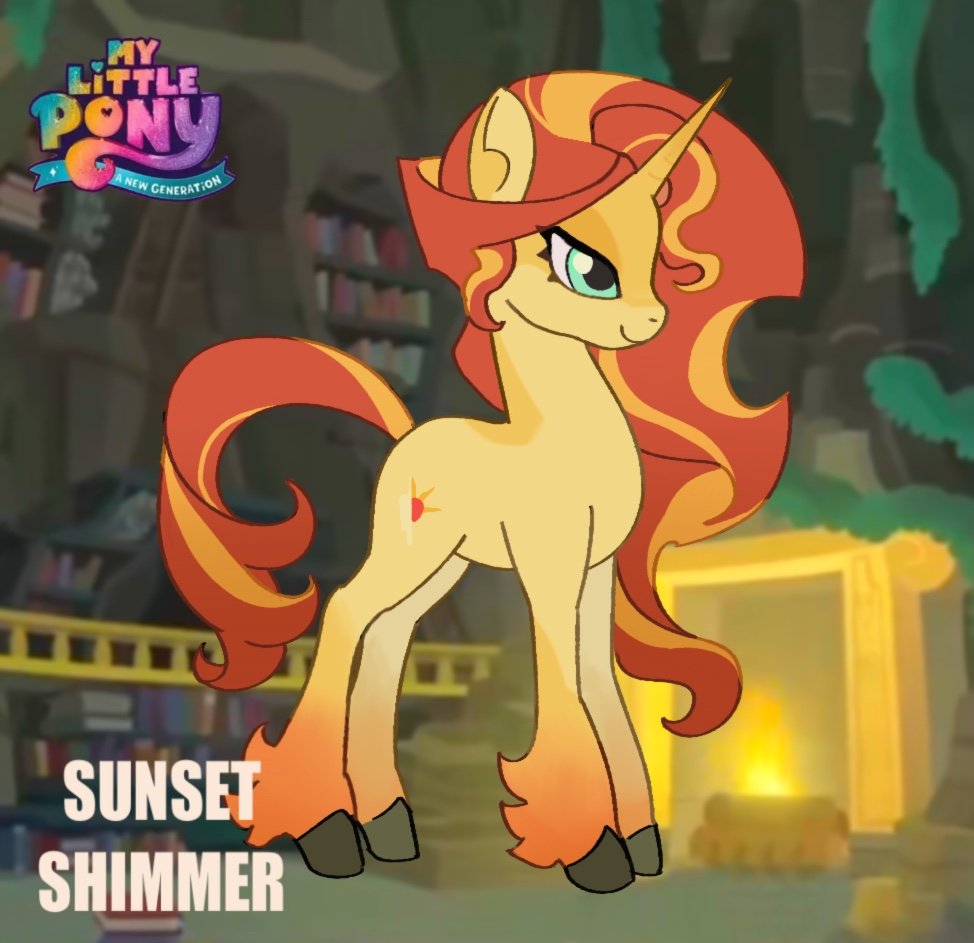 #3350777 - safe, artist:bilidongdong, sunset shimmer, pony, unicorn, g4, alternate design ...