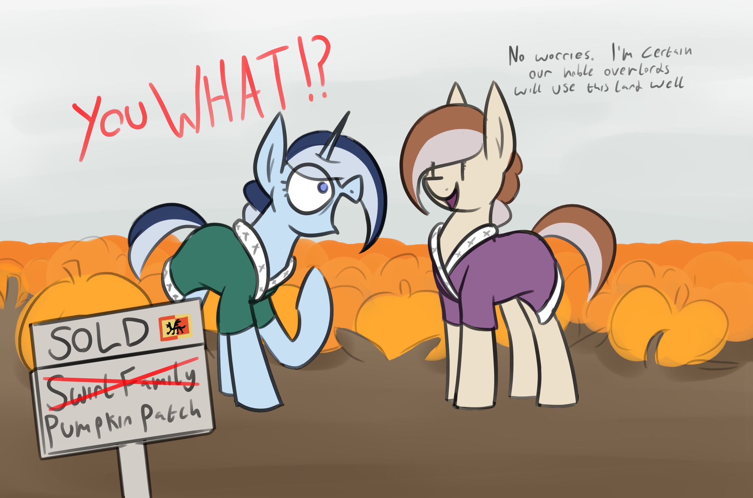 #3352797 - safe, artist:moonatik, oc, oc only, oc:pumpkin swirl, oc:river swirl, earth pony ...