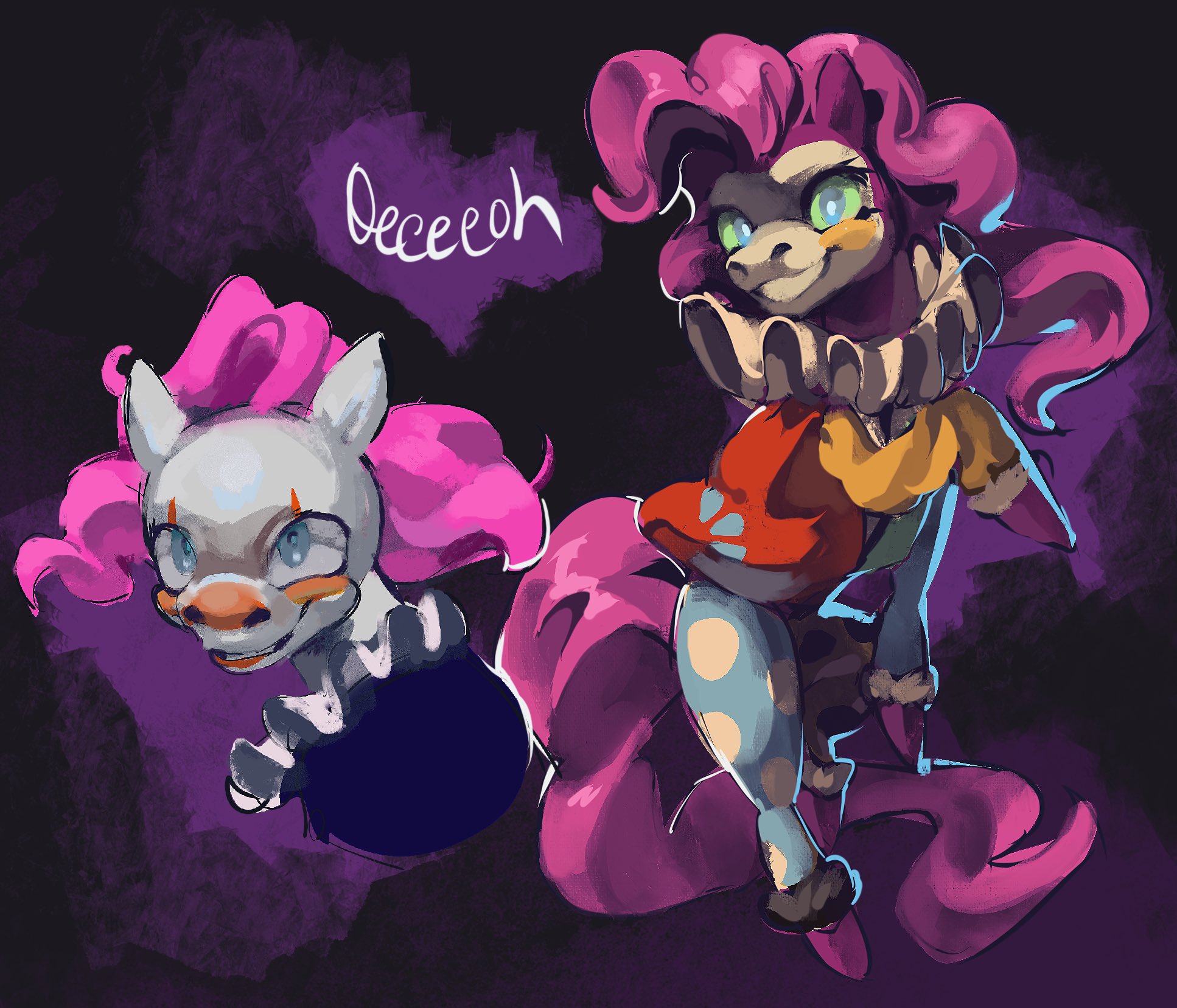 #3353616 - safe, artist:guarimbasmrd, pinkie pie, oc, oc:pinkiacci, earth pony, pony, eternal ...