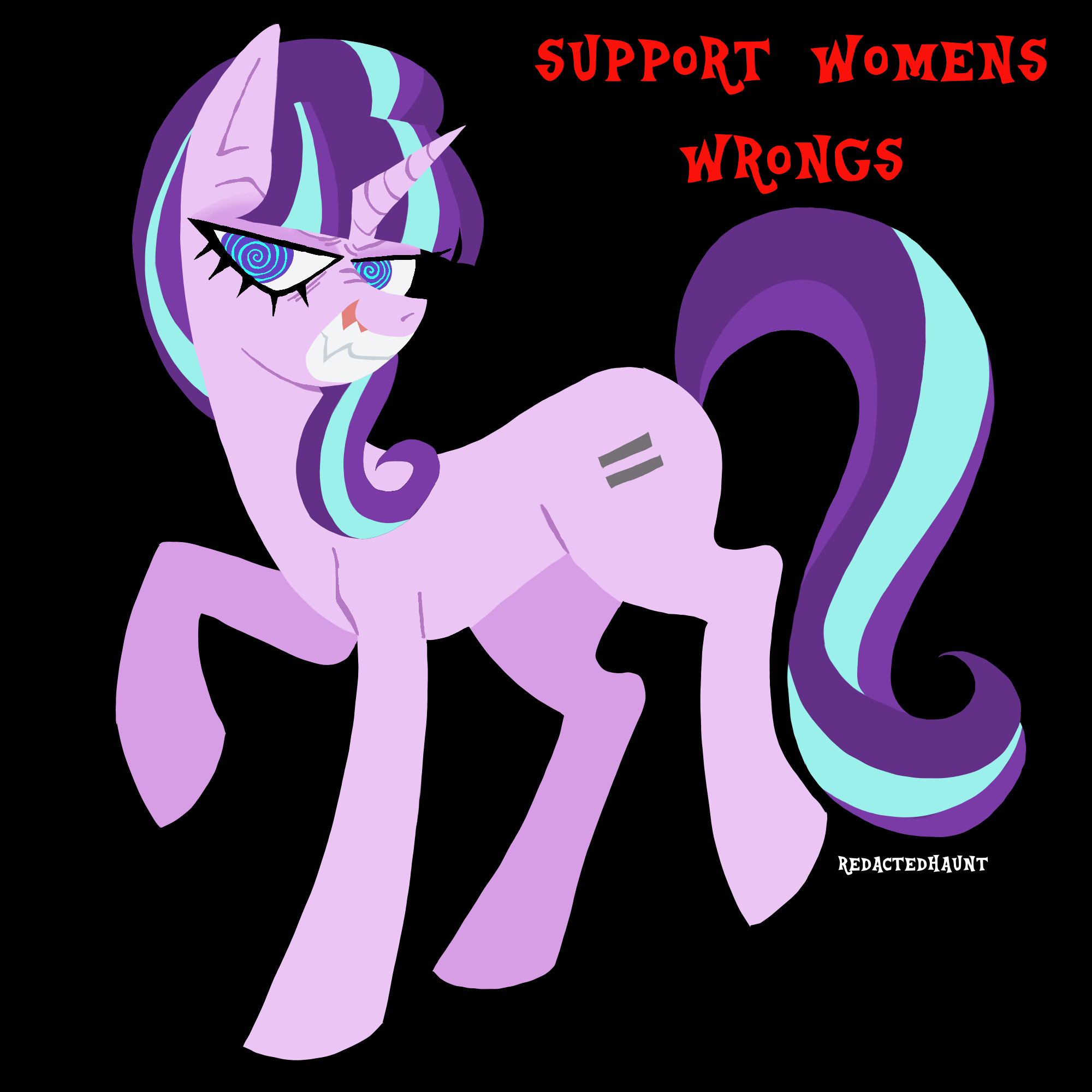 #3337479 - safe, artist:redactedhaunt, starlight glimmer, pony, unicorn, g4, black background ...