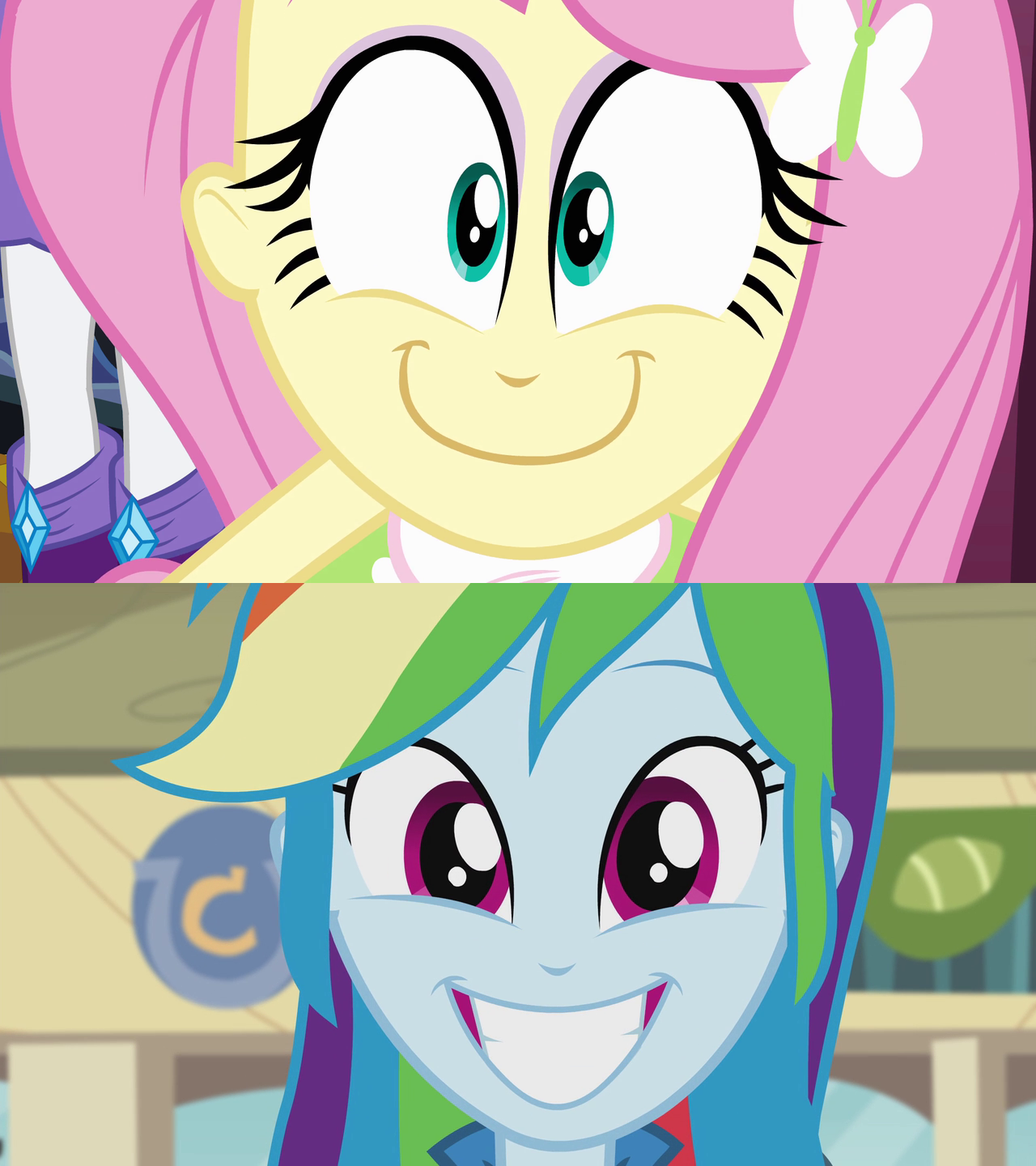 #3337551 - safe, fluttershy, rainbow dash, rarity, human, equestria ...