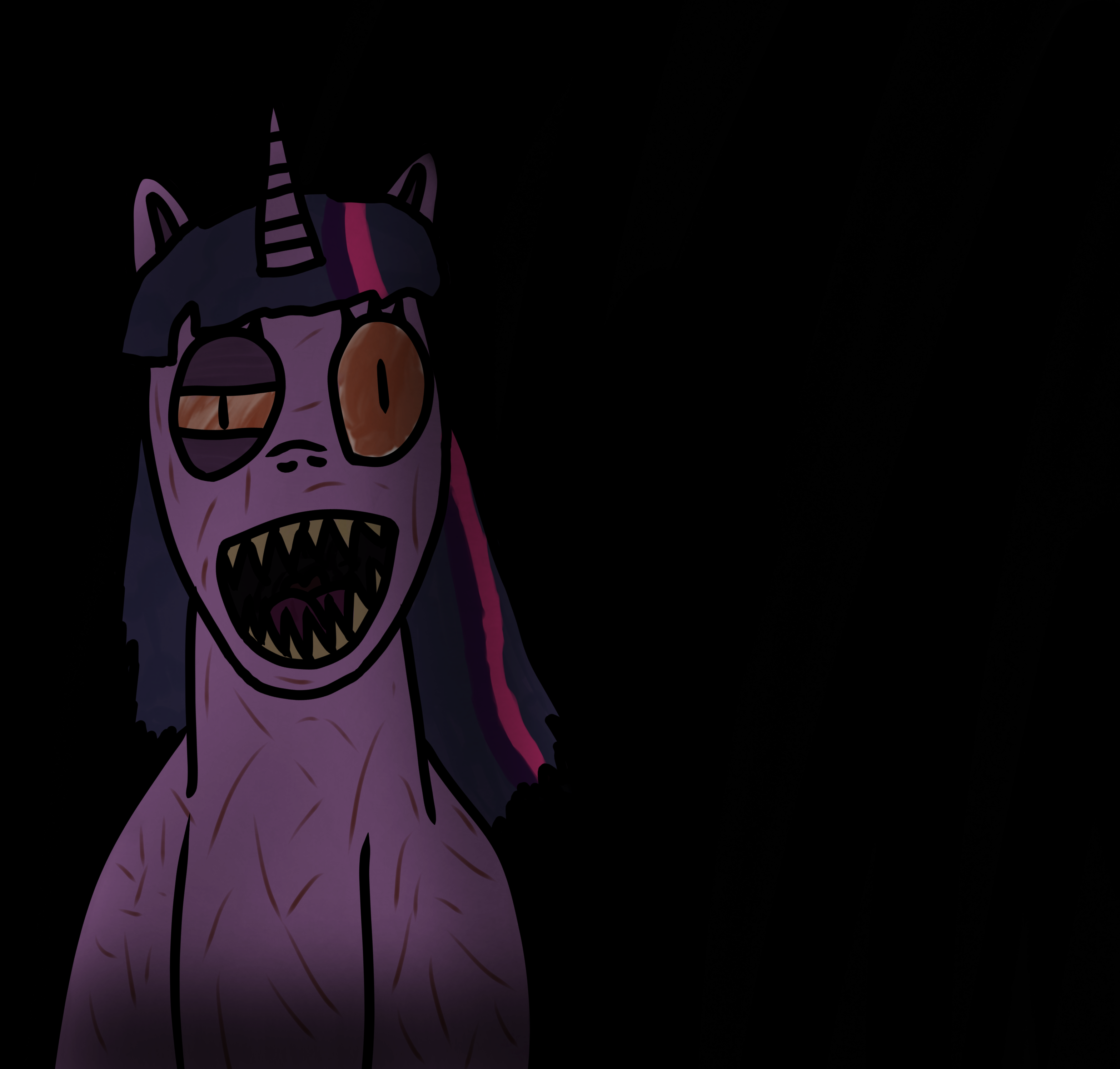 #3338958 - semi-grimdark, artist:anythingpony, cosmos, twilight sparkle, g4, black background ...