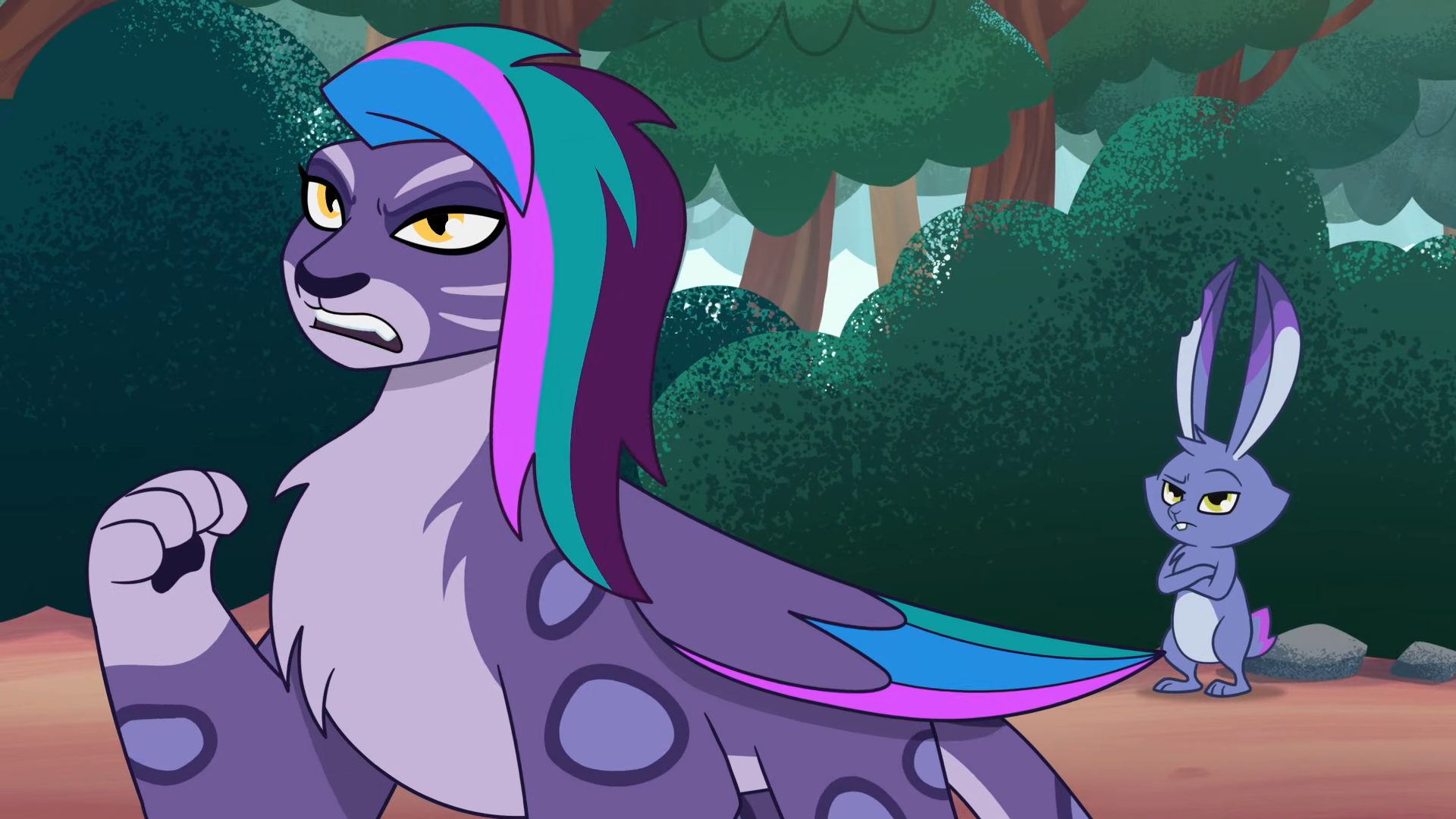 #3339591 - safe, screencap, allura, twitch (g5), big cat, leopard ...