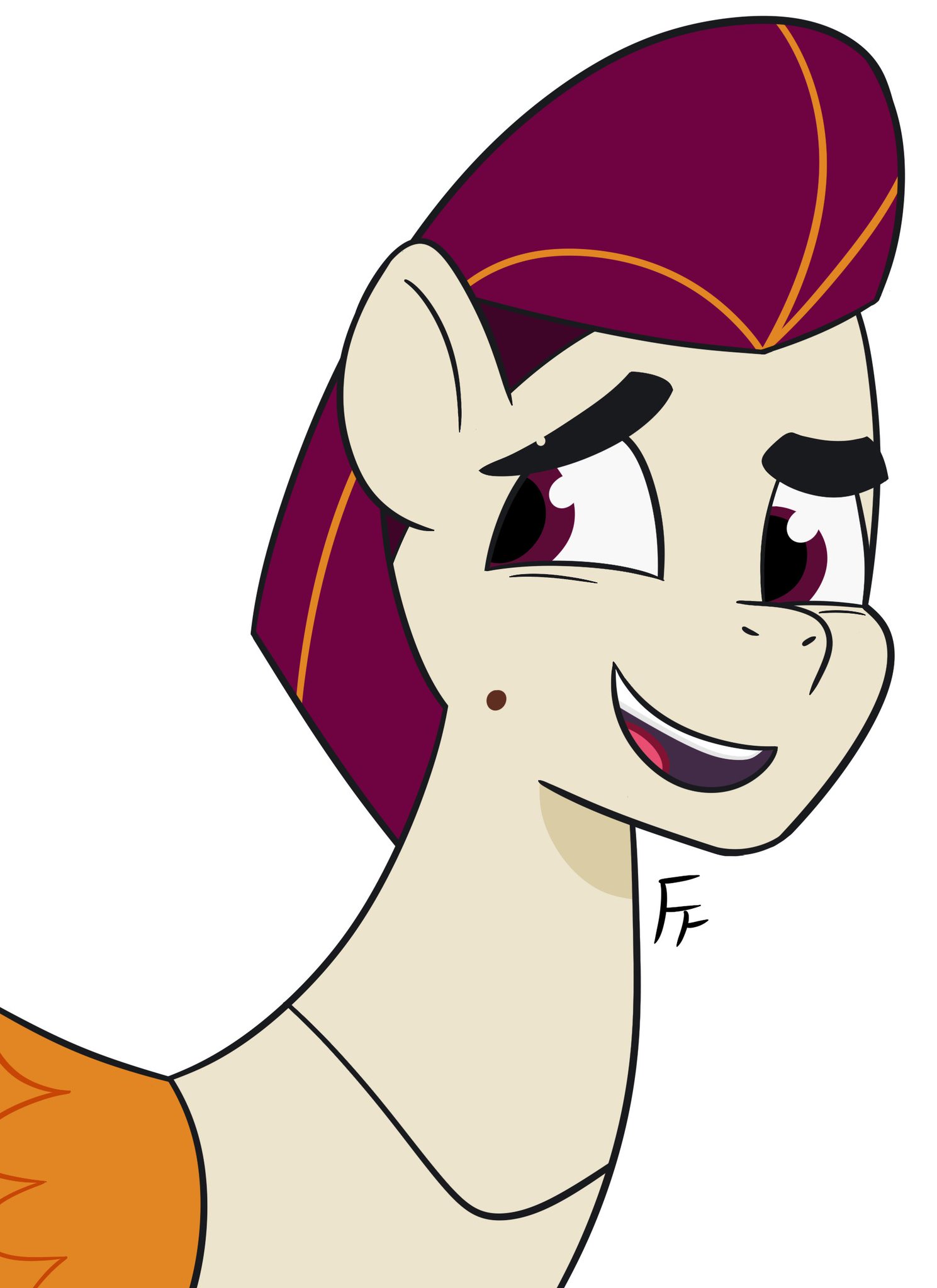 #3368702 - safe, artist:frownfactory, rocky riff, pegasus, pony, g5, beauty mark, bust, jewelry ...