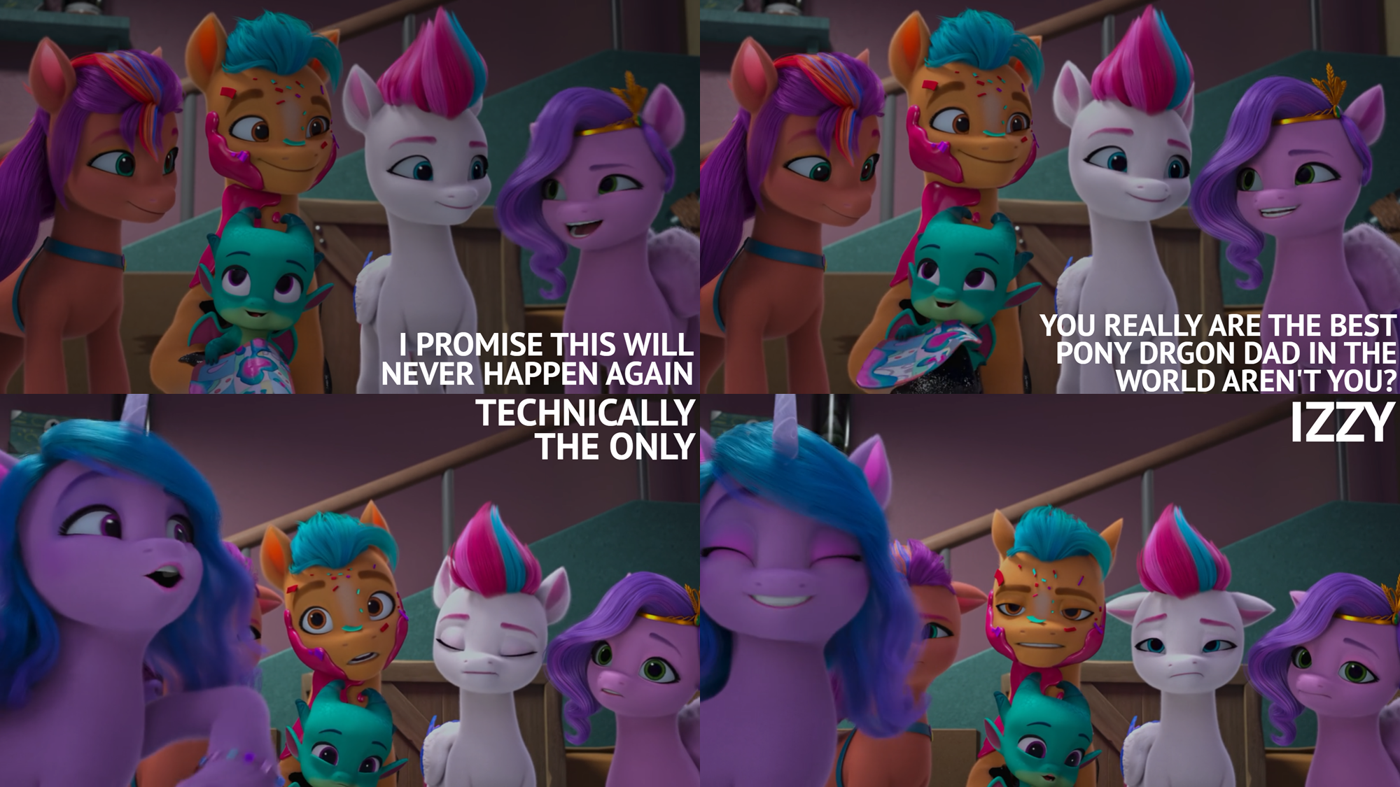 #3370133 - safe, edit, edited screencap, editor:quoterific, screencap, hitch trailblazer, izzy ...