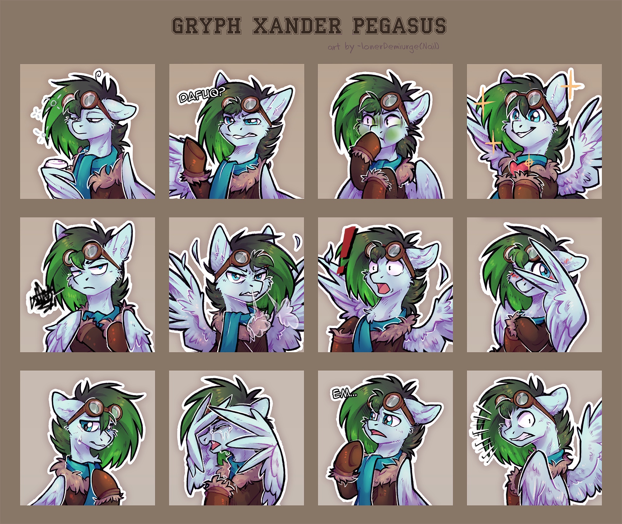 #3370938 - safe, artist:lonerdemiurge_nail, oc, oc only, oc:gryph ...