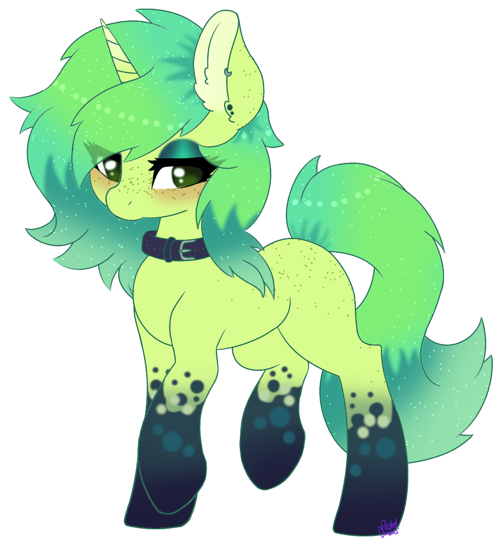 #3371293 - safe, artist:pasteldraws, oc, oc only, pony, unicorn, blushing, bubble tea theme ...