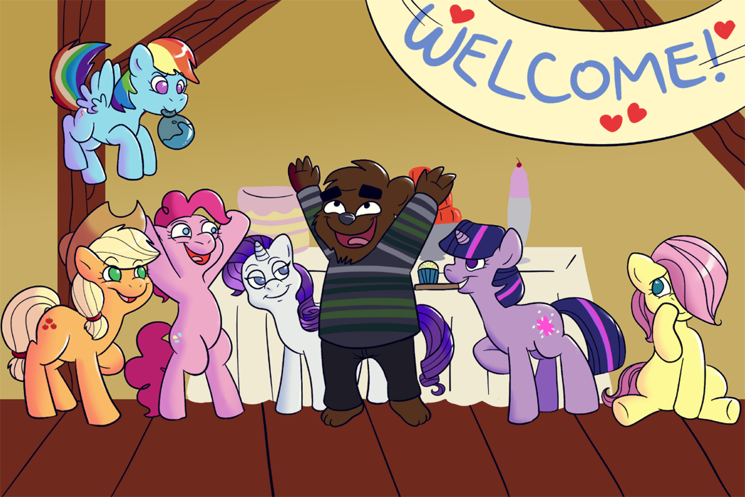 #3372523 - safe, artist:technicolor pie, applejack, fluttershy, pinkie ...