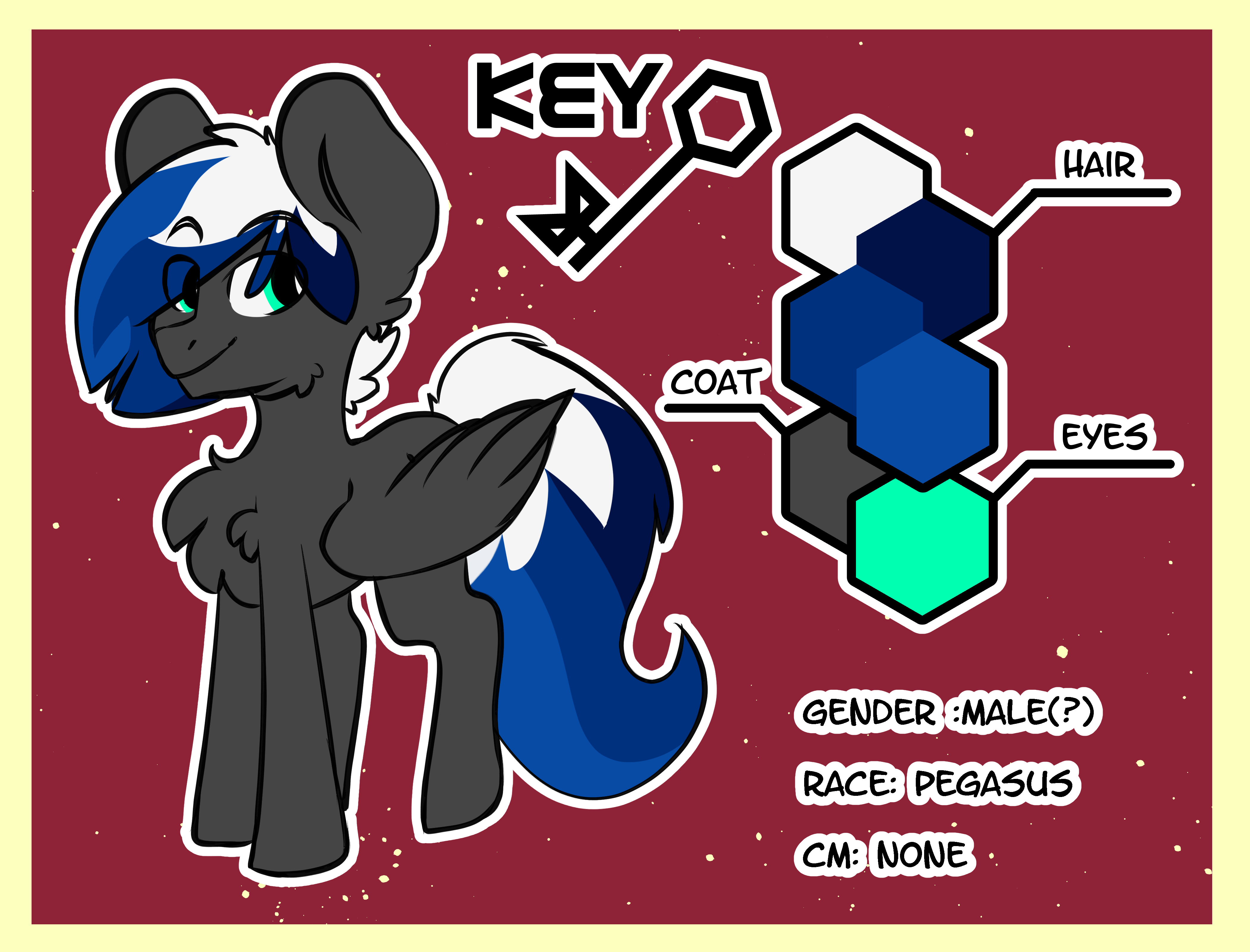 #3372890 - safe, artist:key, oc, oc:key, pegasus, reference sheet - Derpibooru