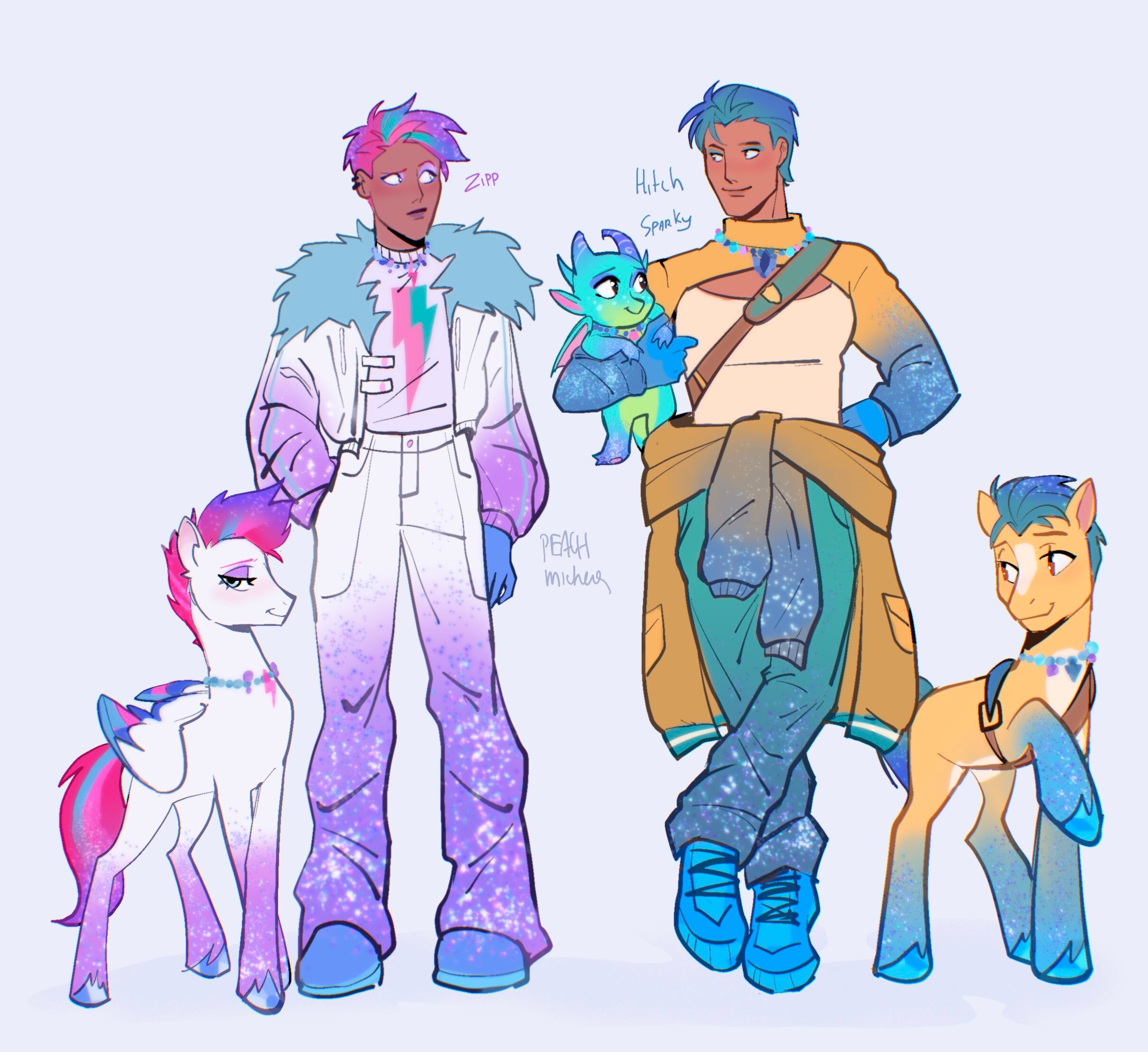 #3357602 - safe, artist:peachmichea, hitch trailblazer, zipp storm ...