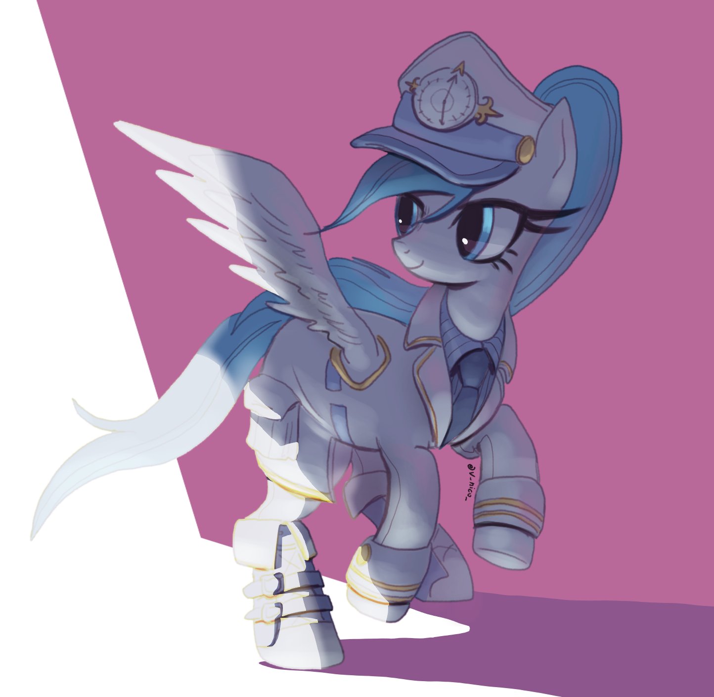 #3358412 - safe, artist:v-nico, oc, oc only, oc:opal rosamond, pegasus, pony, clothes, coat ...