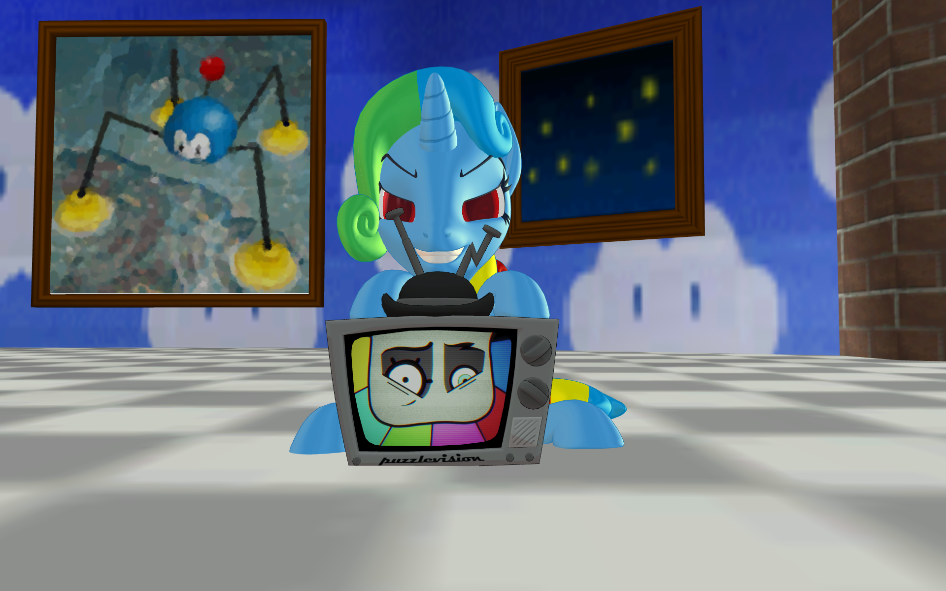 #3359939 - safe, artist:puzzlshield2, oc, oc:puzzle shield, alicorn ...