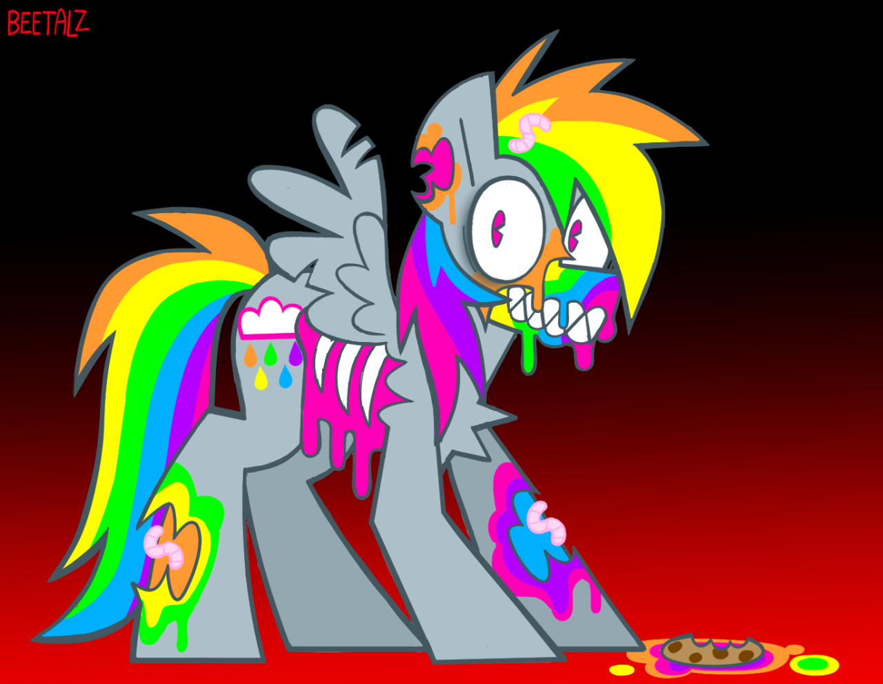 #3360904 - semi-grimdark, artist:beetalz, rainbow dash, pegasus, pony ...