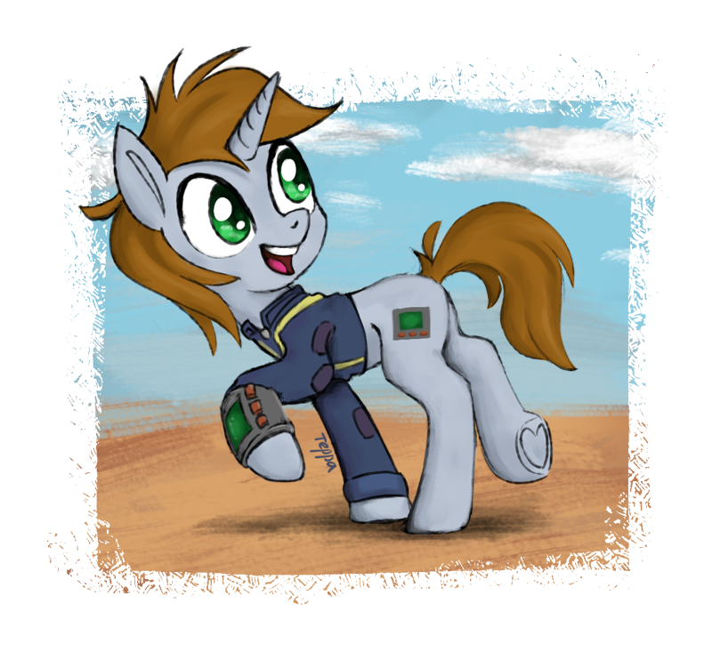 #3374842 - safe, artist:terra0940, derpibooru exclusive, oc, oc only, oc:littlepip, unicorn ...