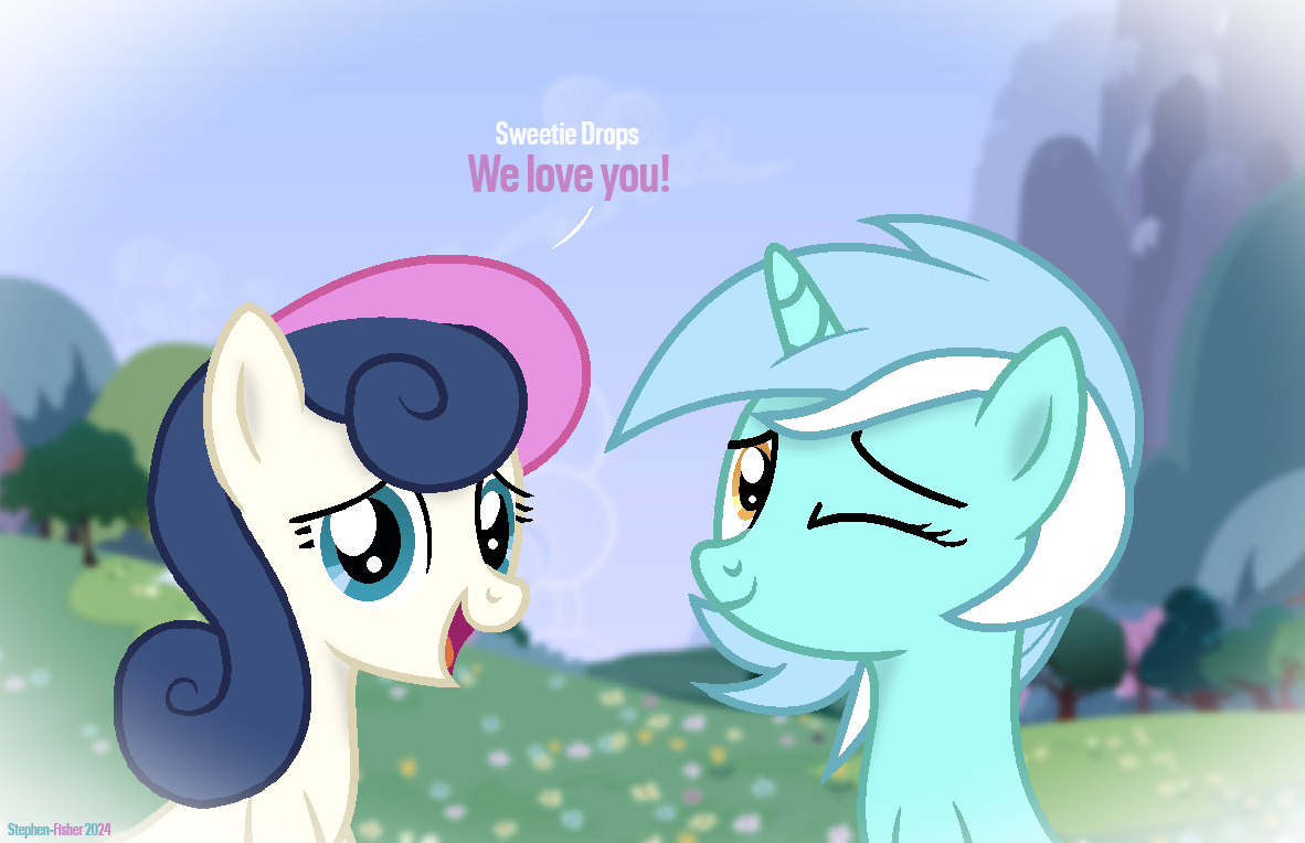 #3382214 - safe, artist:stephen-fisher, bon bon, lyra heartstrings ...