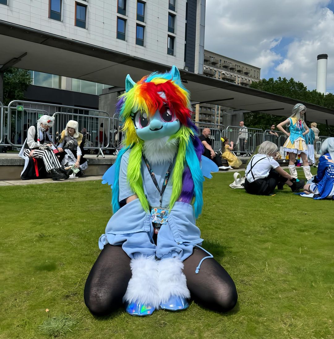 #3382636 - safe, artist:siyin, rainbow dash, fursuit, irl, photo, solo ...