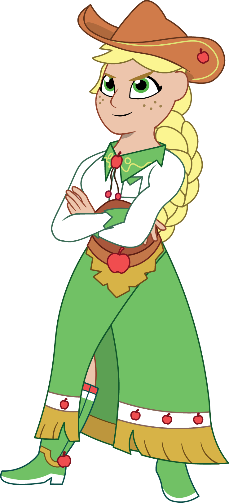 #3383060 - safe, artist:prixy05, applejack, human, g4, applejack's hat ...