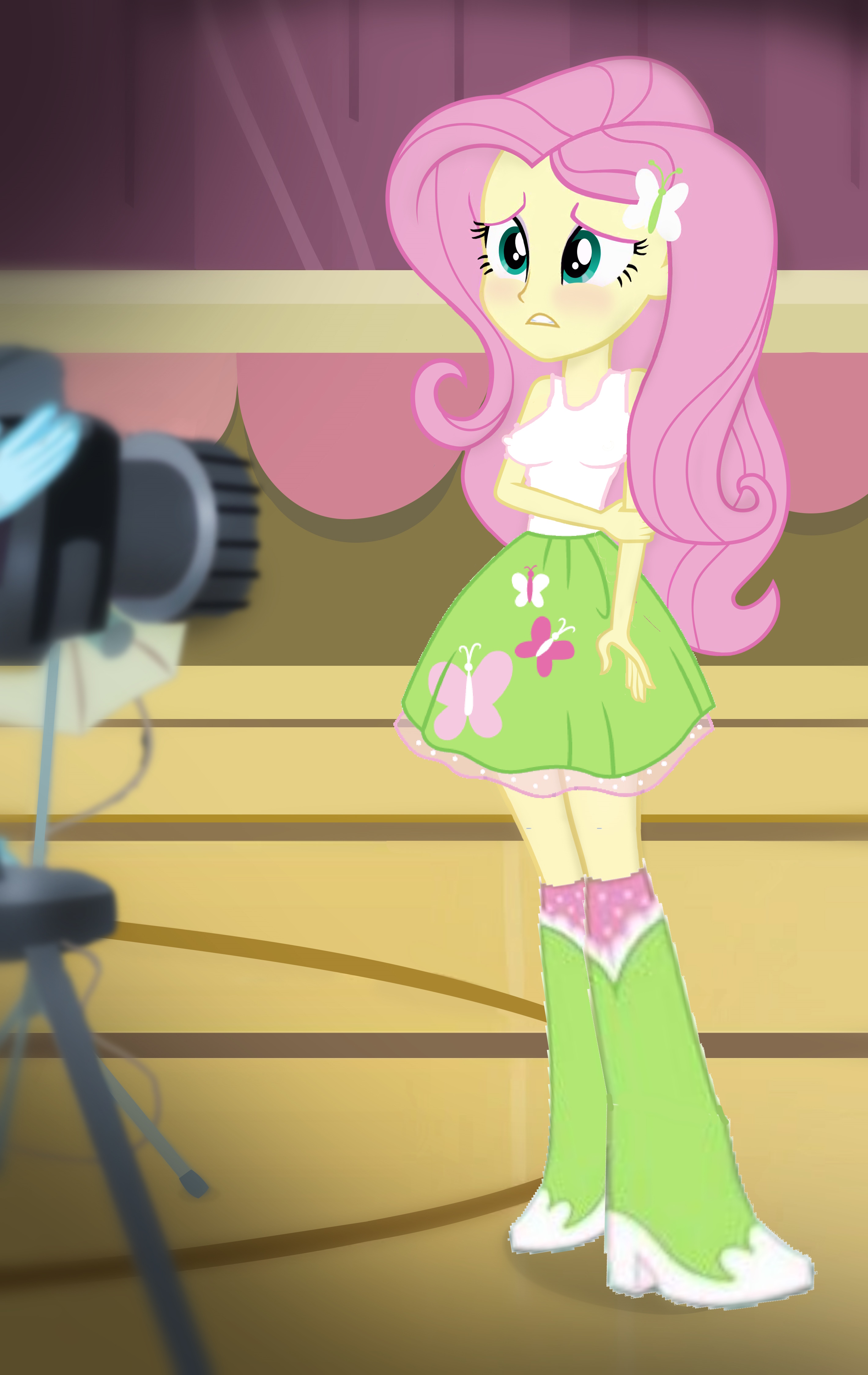 #3384617 - safe, artist:invisibleink, artist:qbert2kcat, fluttershy ...