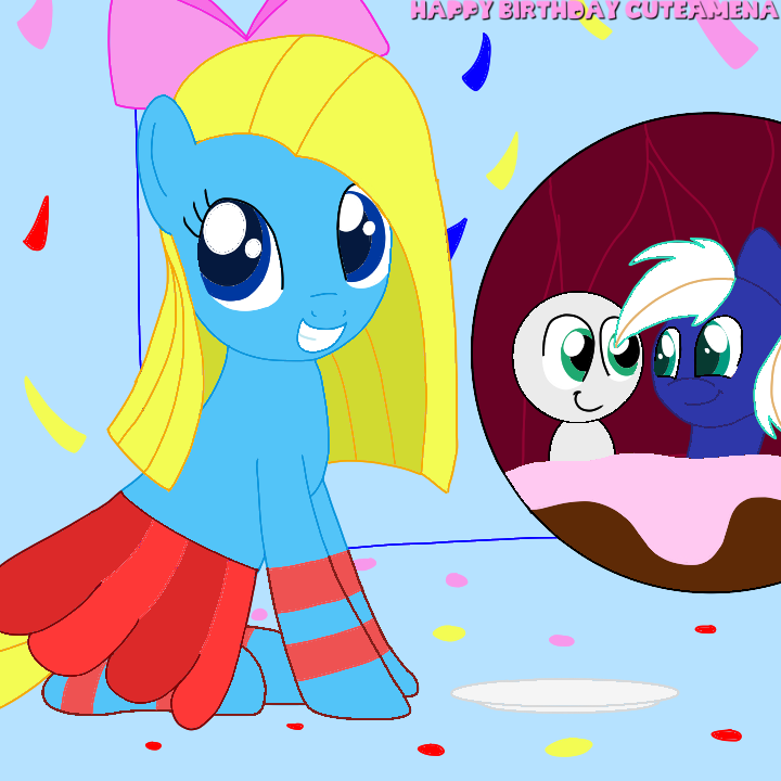 #3386566 - suggestive, oc, oc only, oc:cuteamena, oc:electric blue, earth pony, pegasus, pony ...