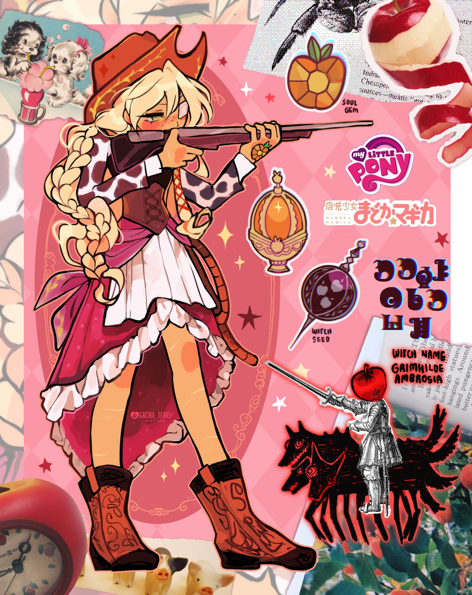 #3388334 - safe, artist:gochiitears, part of a set, applejack, human ...