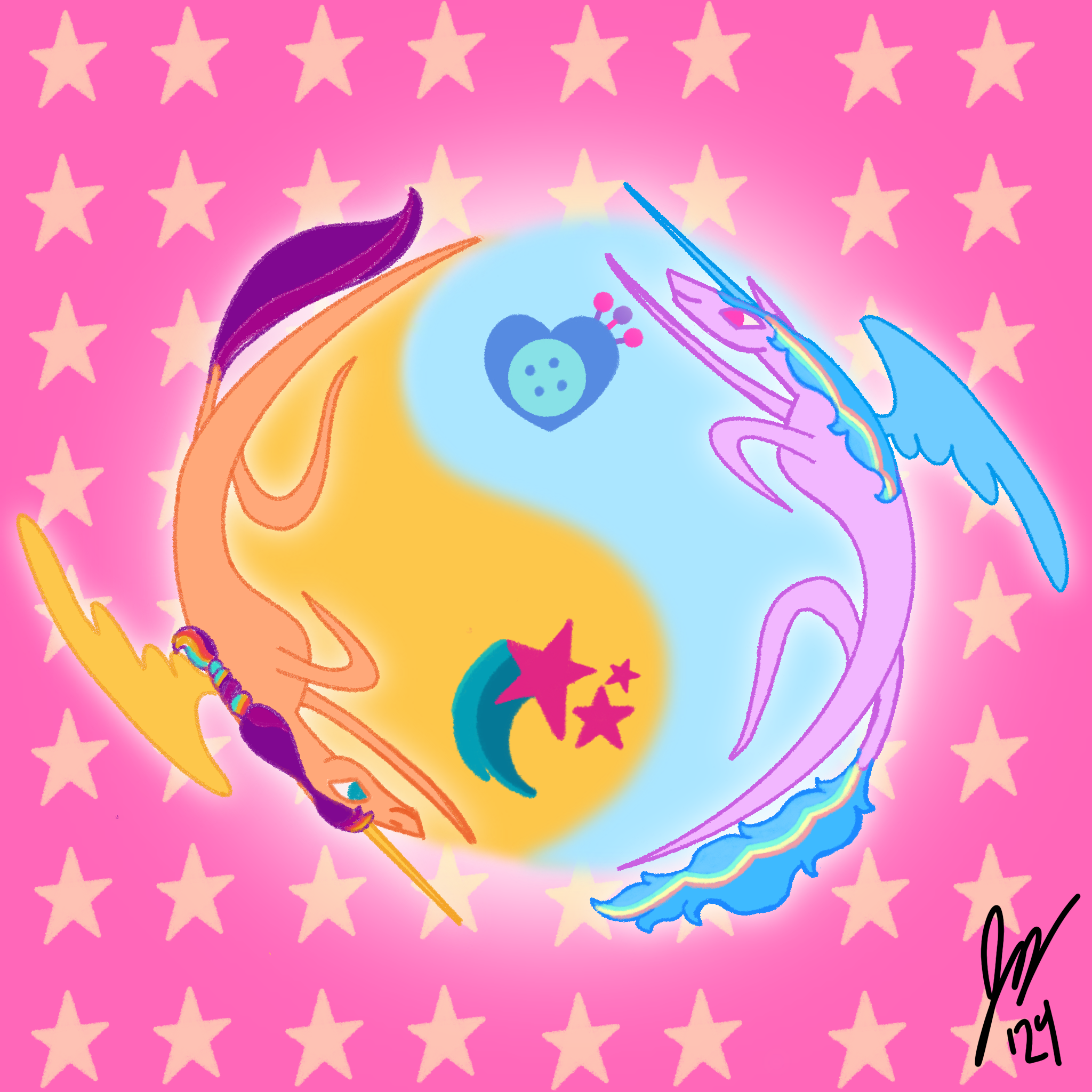 #3388451 - safe, artist:jesslmc16, izzy moonbow, sunny starscout ...