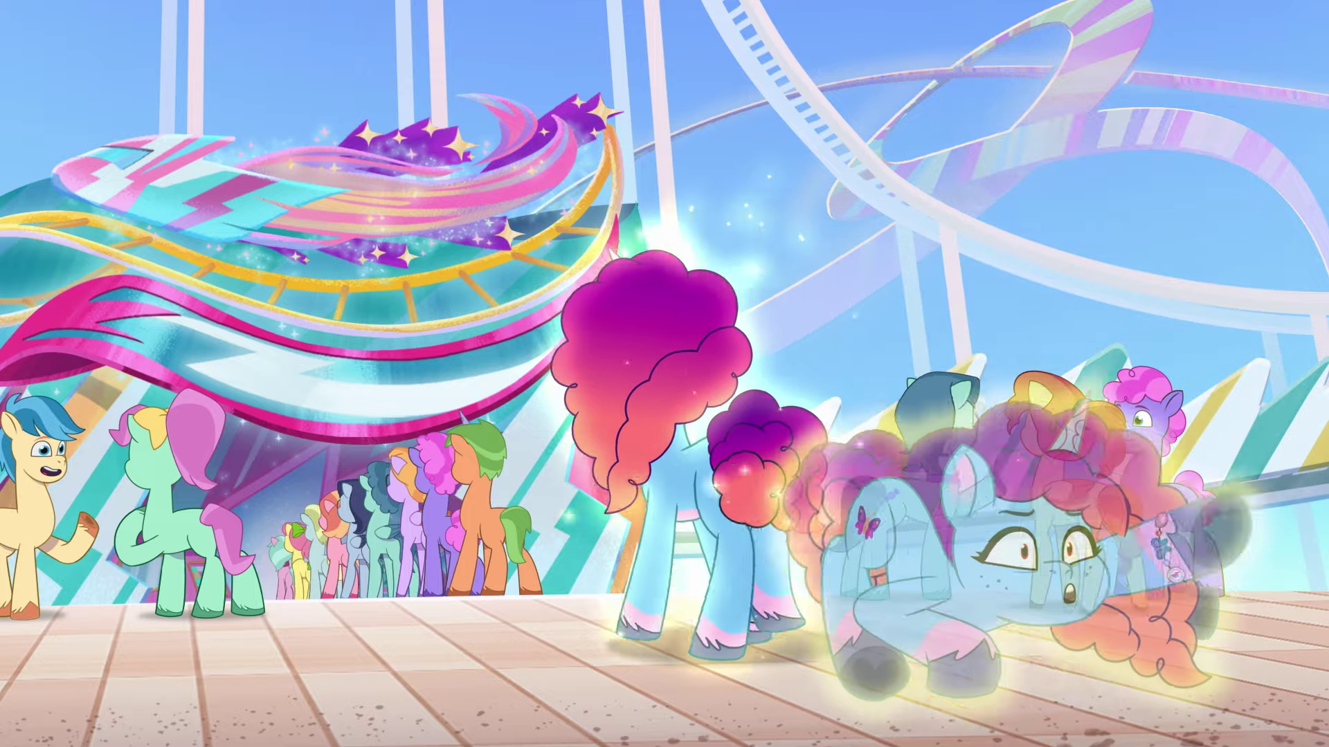 #3391148 - safe, screencap, autumn skies, clapboard snap, dahlia ...