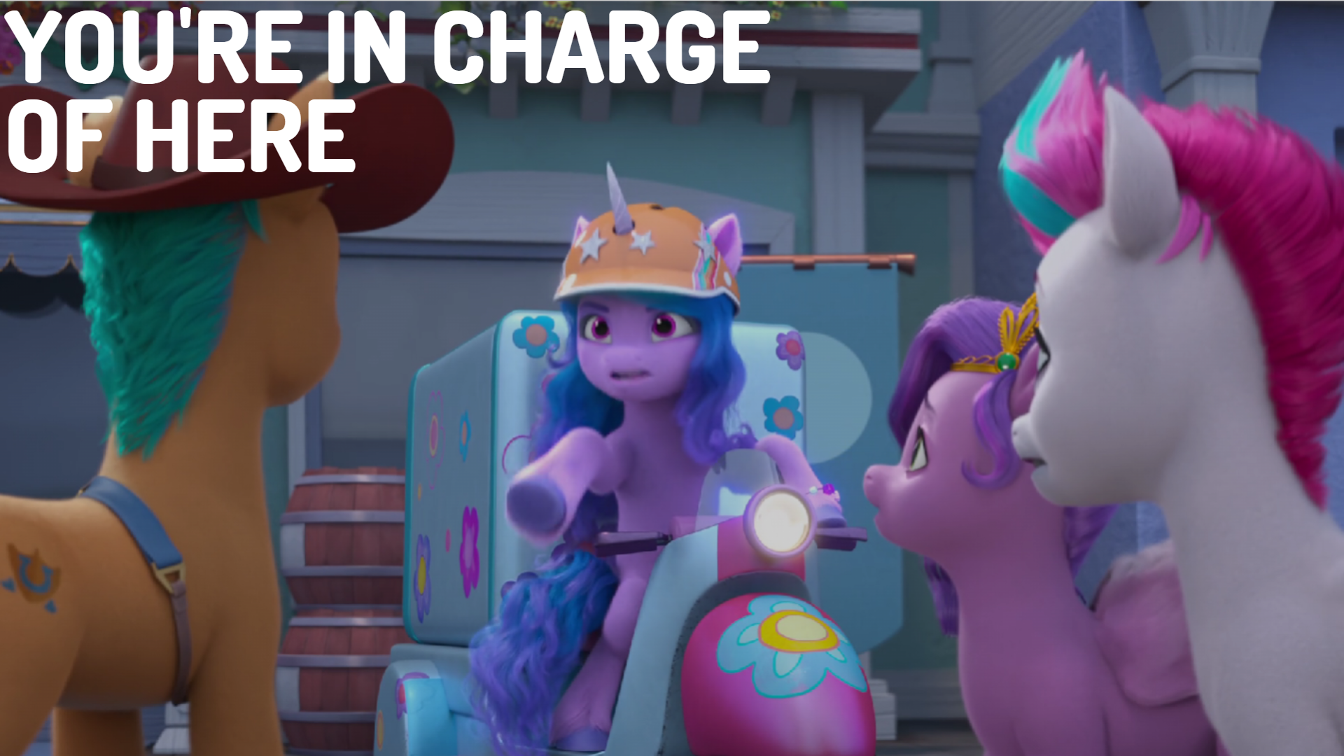 #3391184 - safe, edit, edited screencap, editor:quoterific, screencap, hitch trailblazer, izzy ...