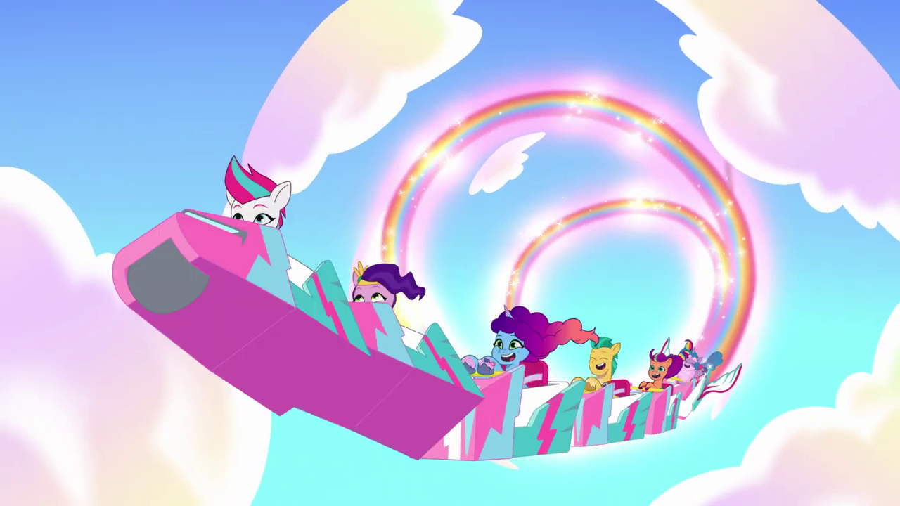 #3391214 - safe, screencap, hitch trailblazer, izzy moonbow, misty brightdawn, pipp petals ...