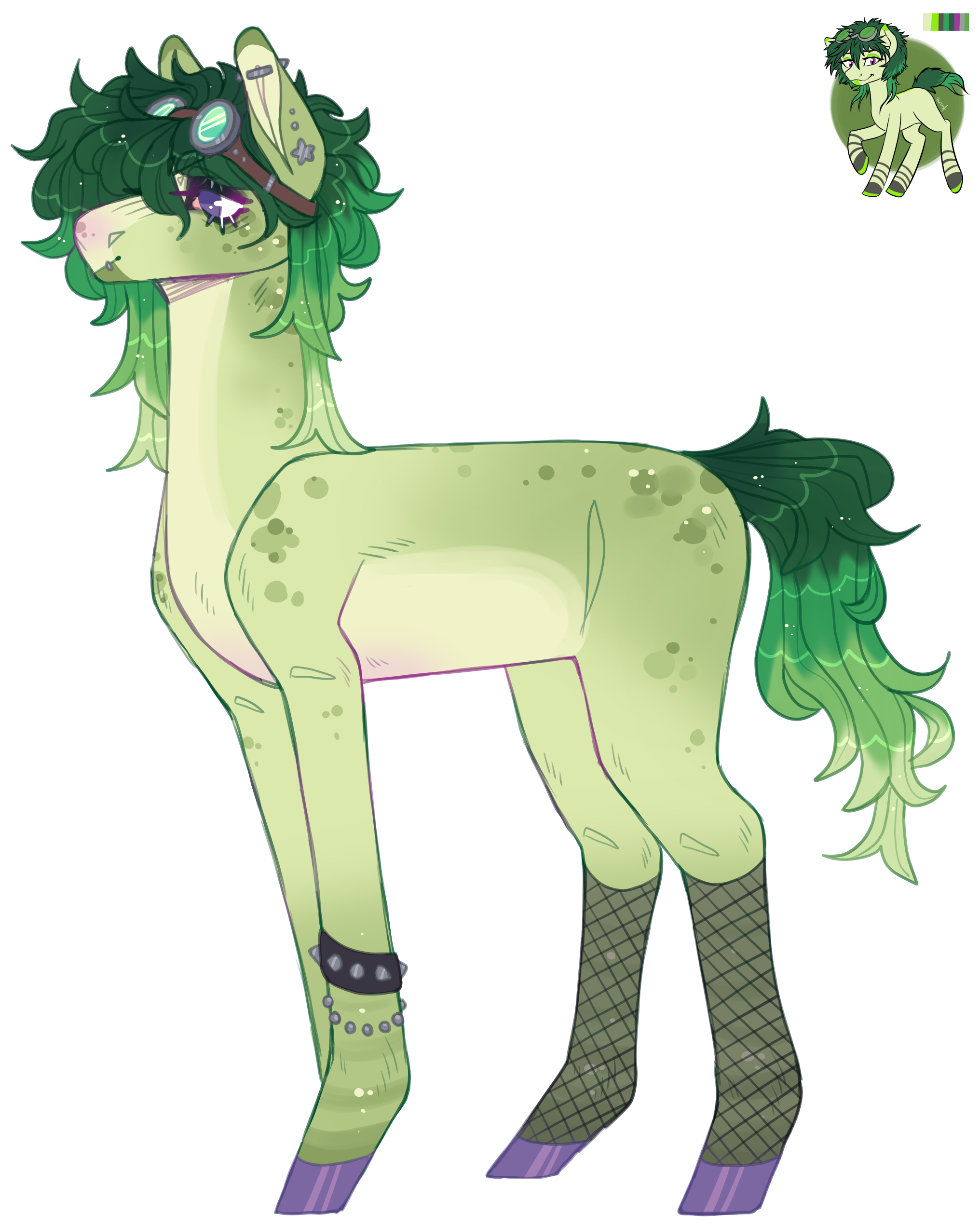 #3392407 - safe, artist:sleepy-nova, oc, oc only, oc:rockstar, earth pony, pony, goggles, male ...