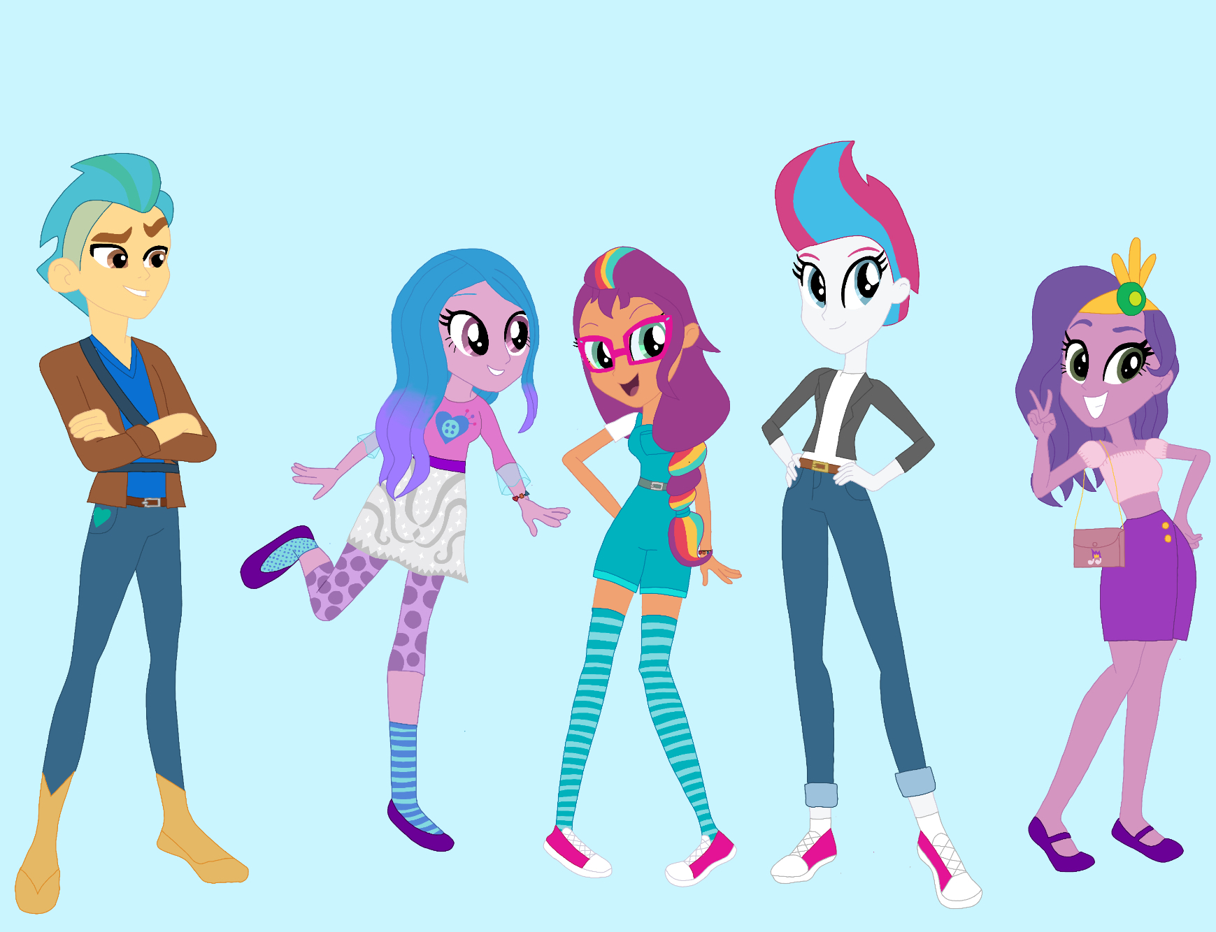 #3377980 - safe, artist:hannahtheanimequeen, hitch trailblazer, izzy ...
