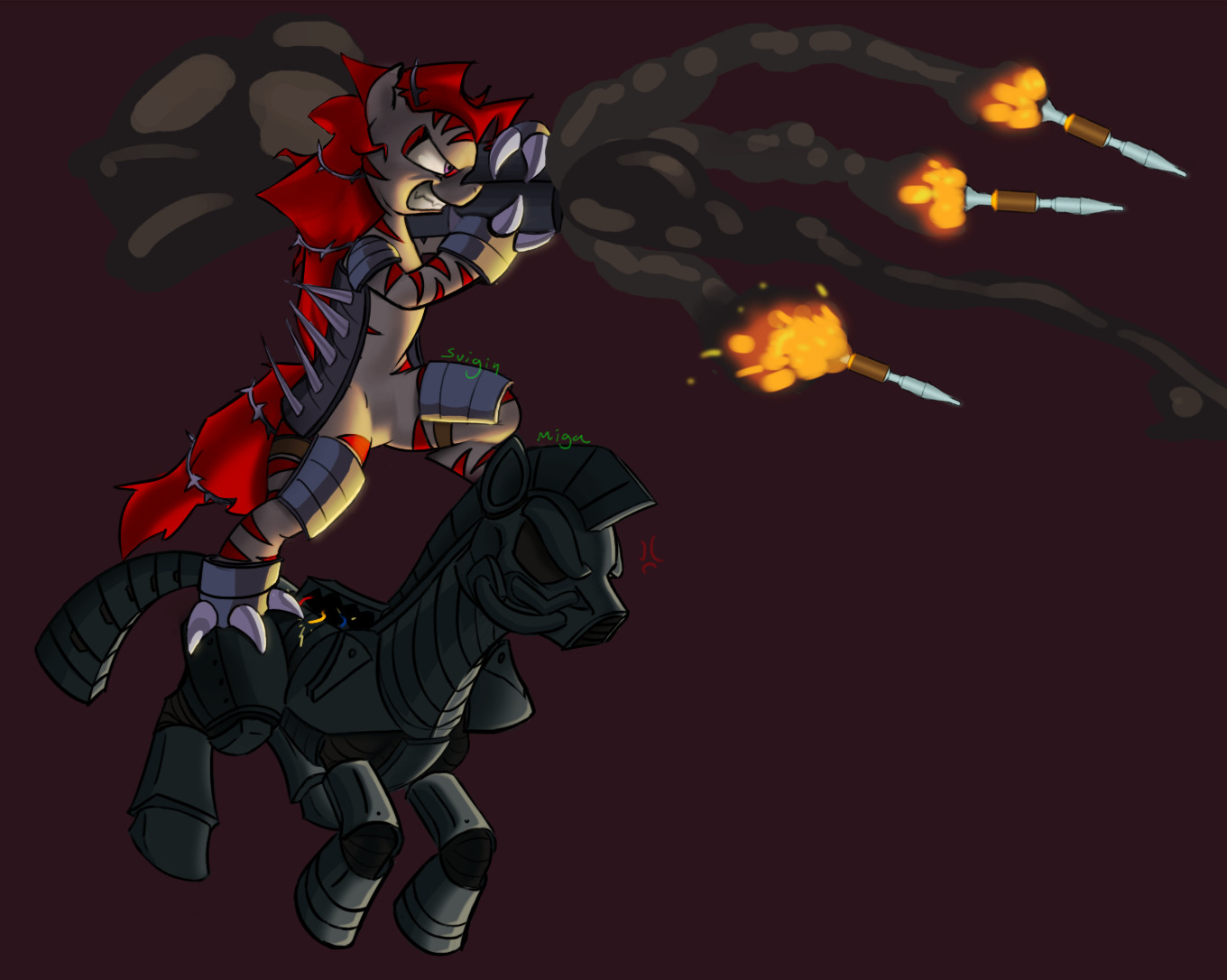 #3378433 - safe, artist:quicksilver1987, artist:suigin migasuto, oc, oc ...