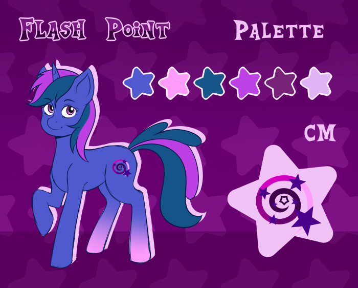 #3400008 - safe, artist:tutti, oc, oc only, oc:flashpoint, pony, unicorn, horn, reference sheet ...