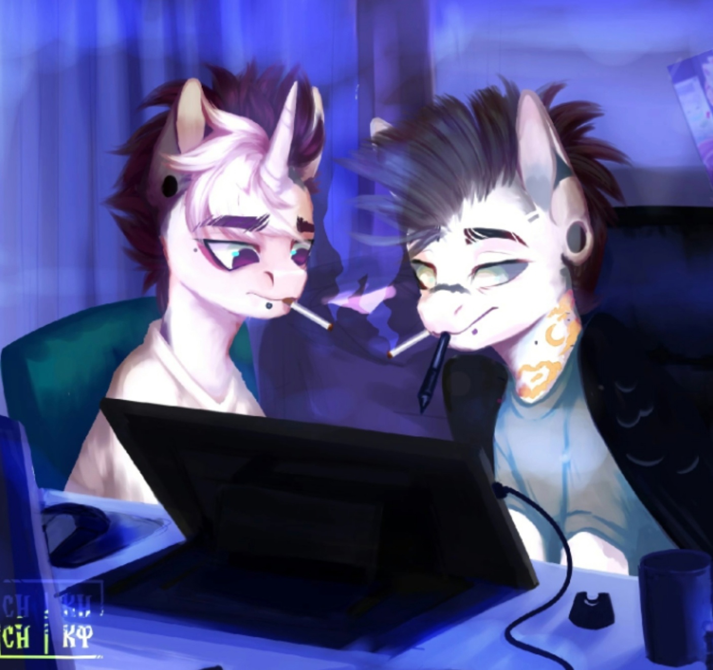 #3401025 - safe, artist:zaka, oc, oc only, earth pony, pegasus, pony ...