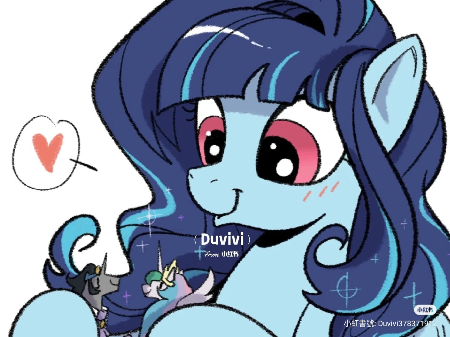 #3402662 - safe, artist:duvivi, idw, king sombra, princess celestia, oc, oc:duvivi, g4 ...