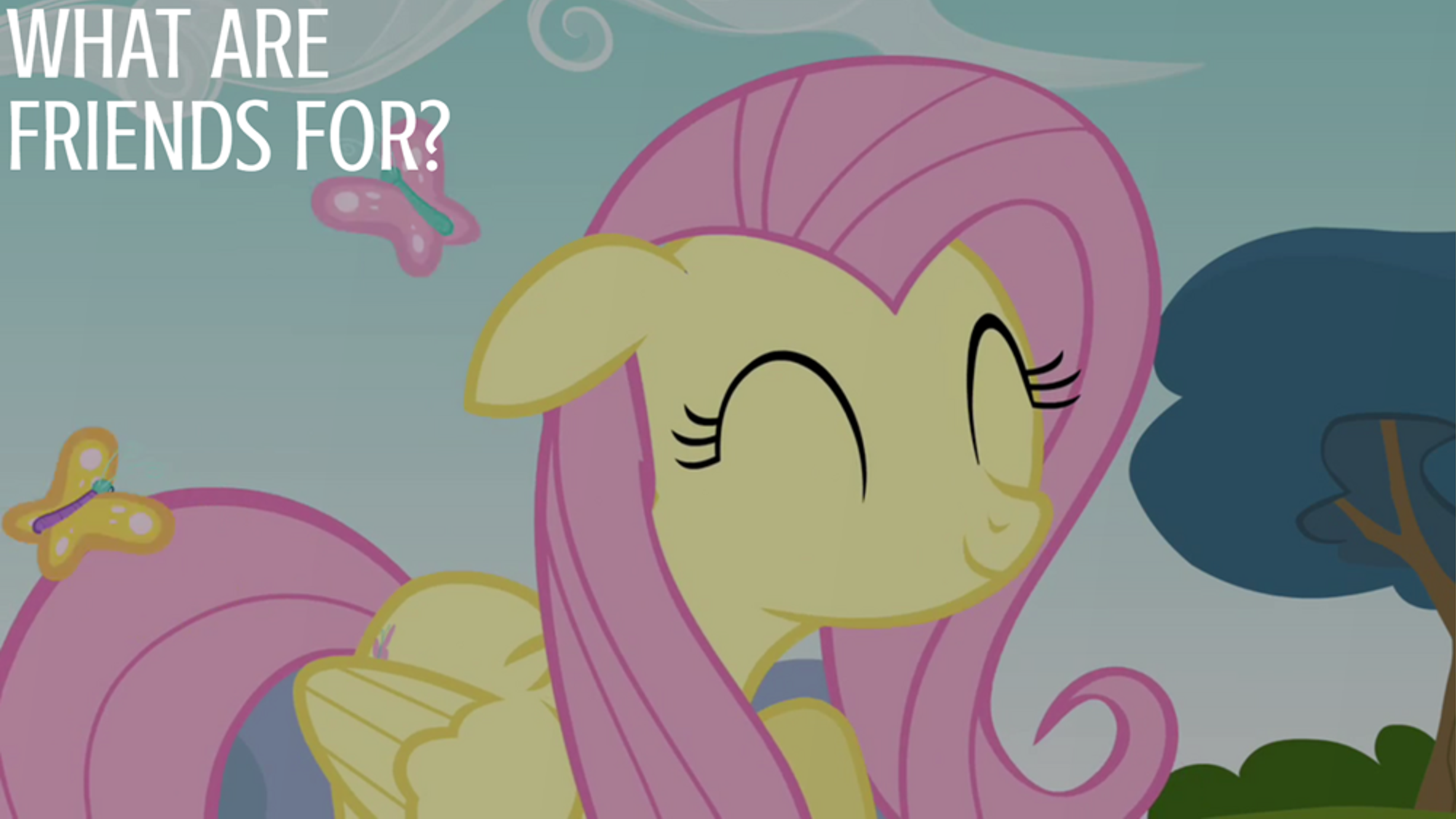 #3403630 - safe, edit, edited screencap, editor:quoterific, screencap, fluttershy, butterfly ...
