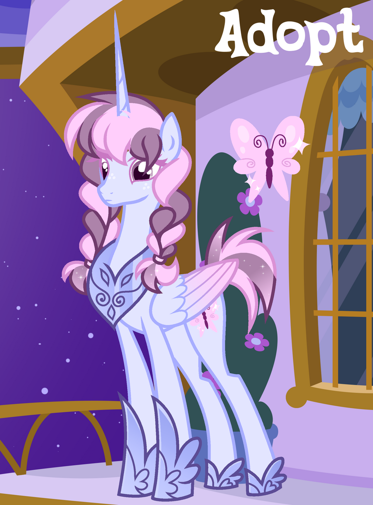 #3403772 - safe, artist:vi45, oc, oc only, alicorn, pony, braid, female, mare, solo - Derpibooru